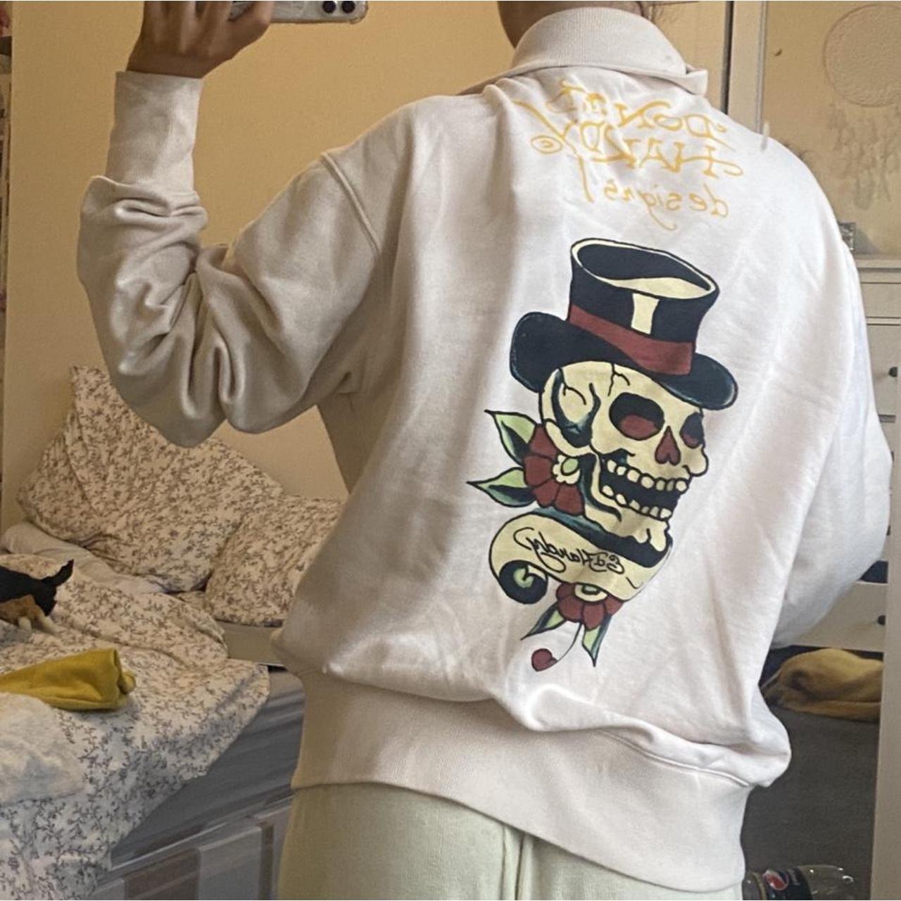 Ed hardy zip up jacket Soso Peng Mint condition - Depop