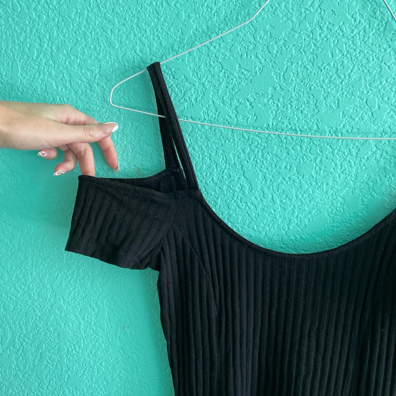 Super Cute Flattering Black Mini Dress Off The Shoulder Depop