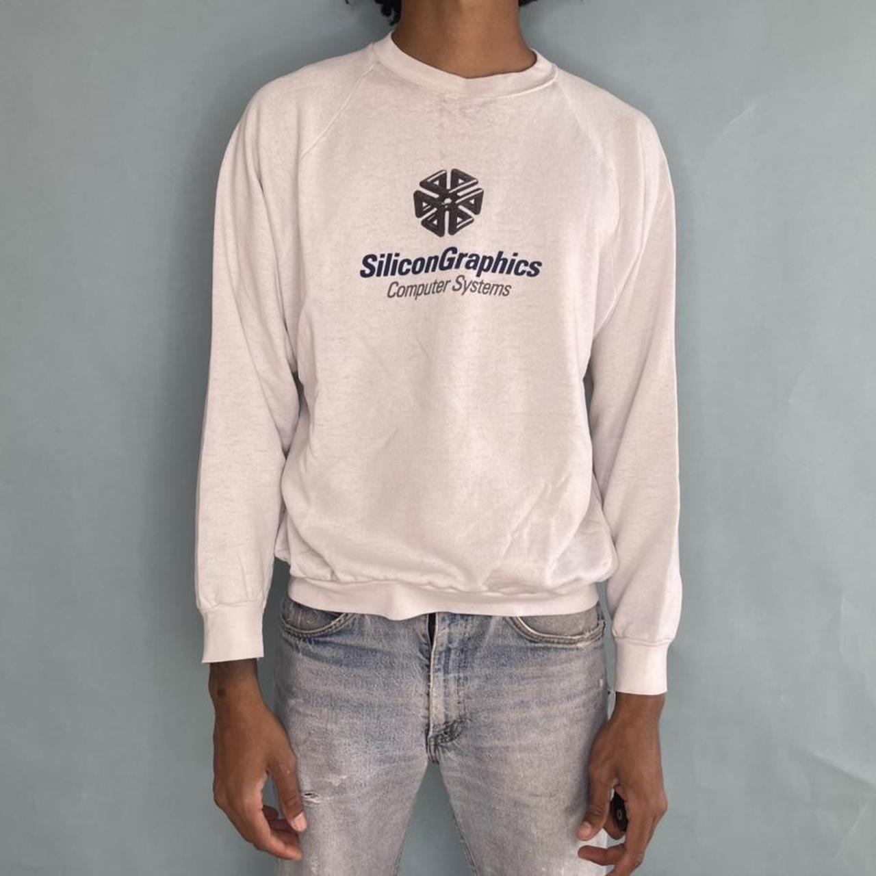 Vintage Silicone Graphics Computer System pull over... - Depop