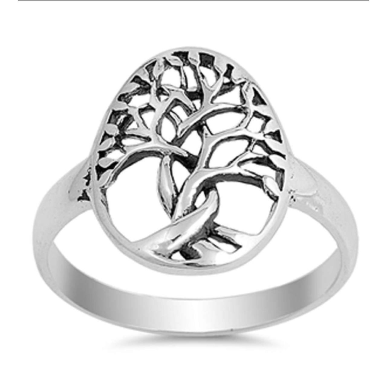 Sterling silver 925 tree of life ring promise ring... - Depop
