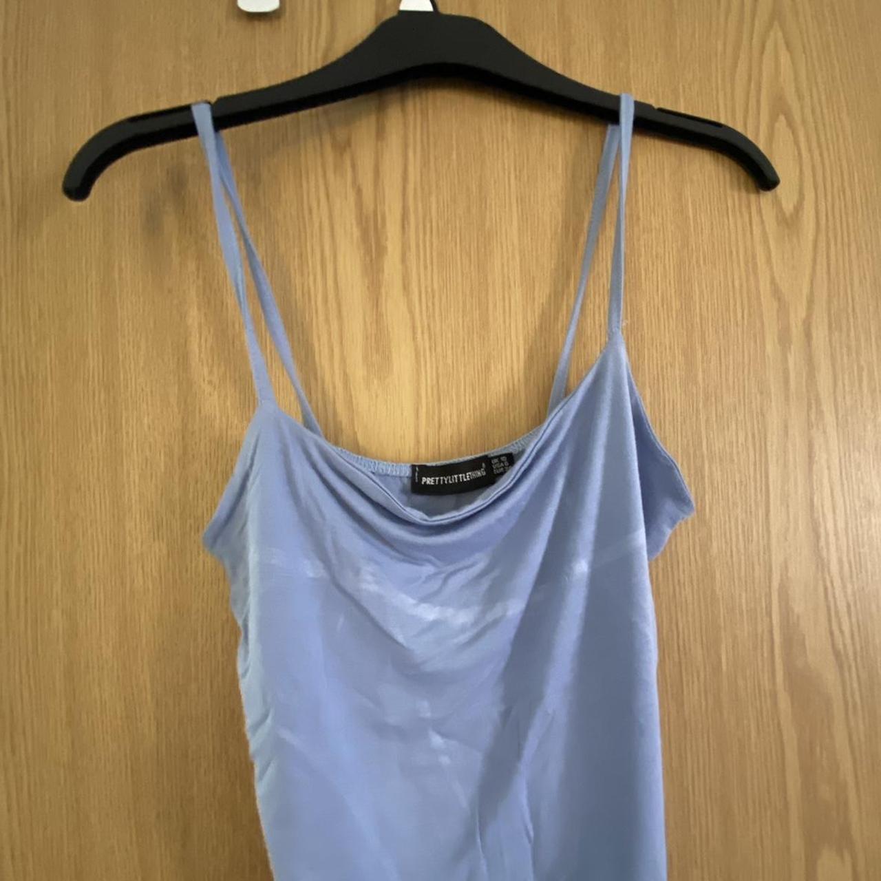 plt baby blue thong bodysuit size 10 worn but in... - Depop