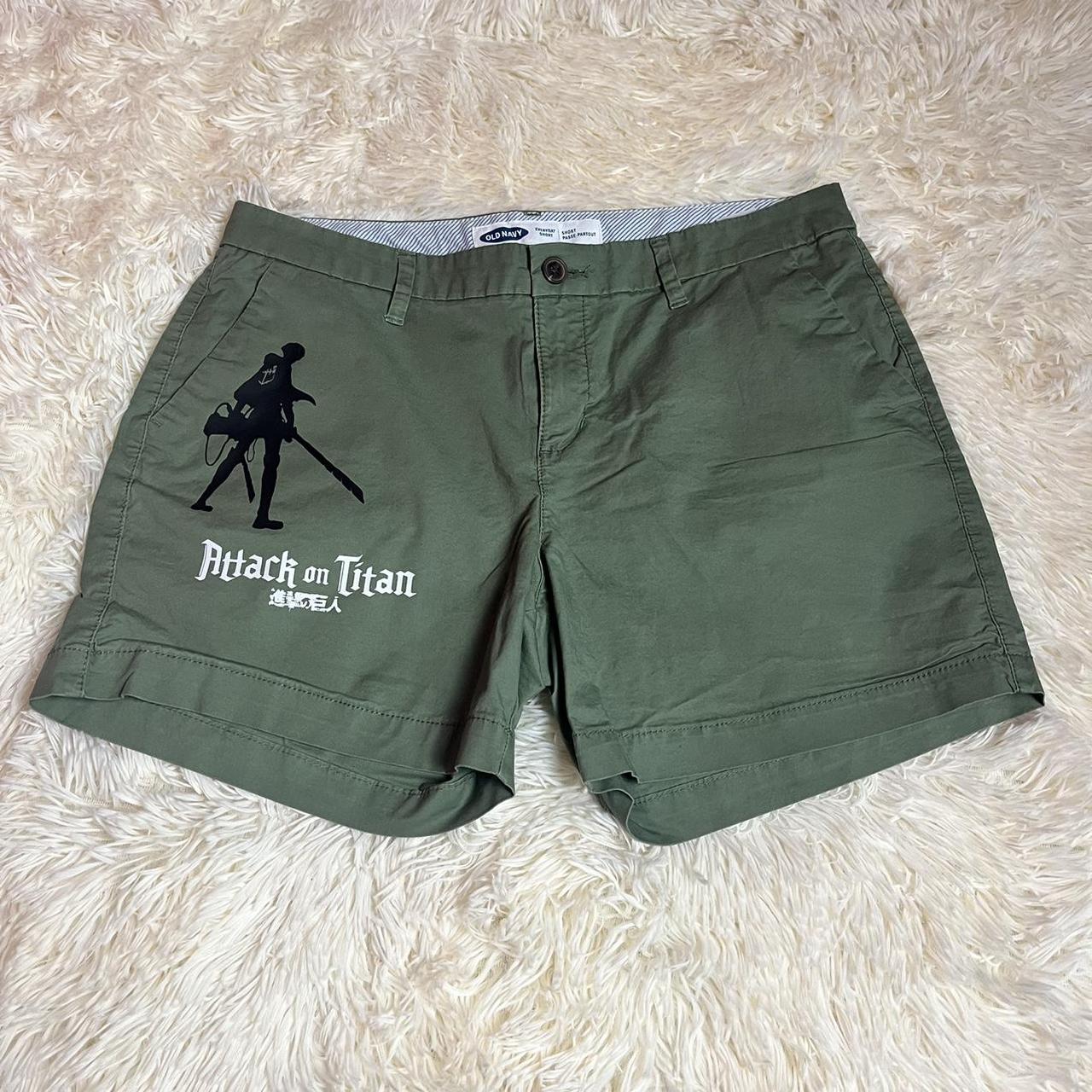 Revamped attack on Titan shorts 🤍💚 Featuring a panel... - Depop