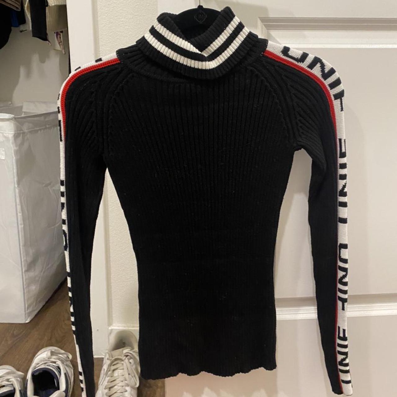 UNIF black long sleeve logo turtleneck Size... - Depop