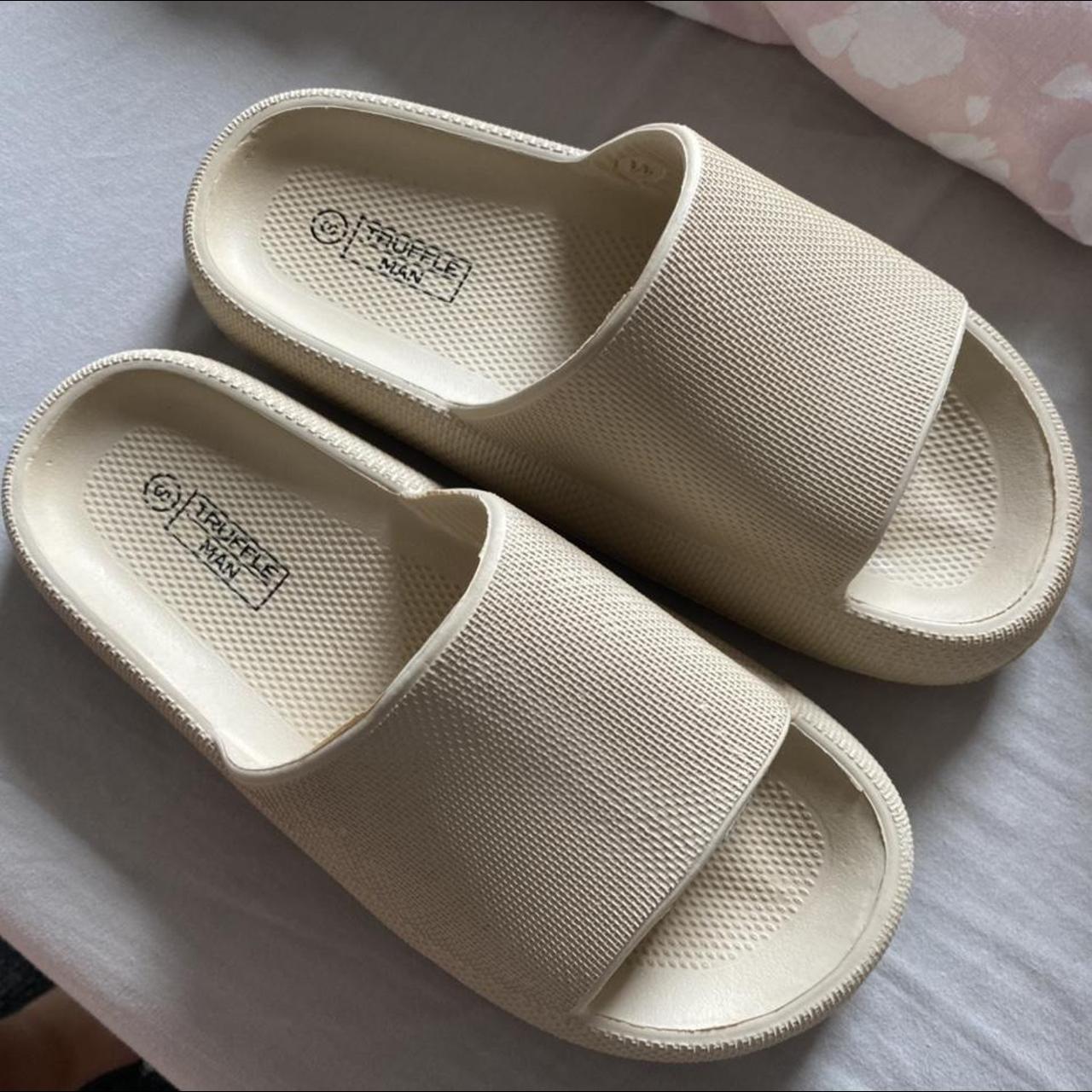 Truffle collection chunky sliders in camel Only... - Depop