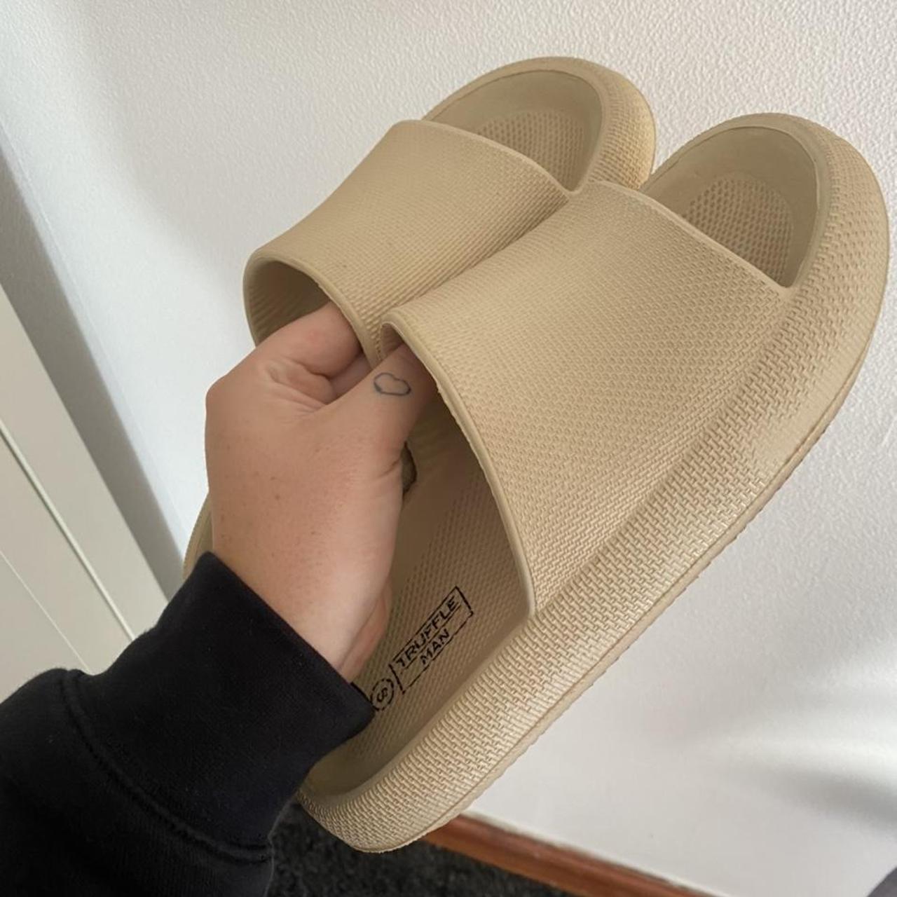 Truffle collection chunky sliders in camel Only... - Depop