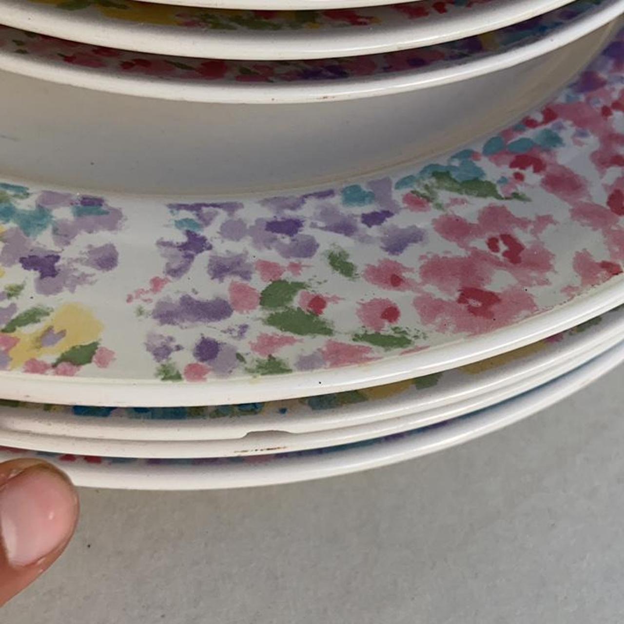 Abstract colorful funky speckled dinnerware pottery... - Depop