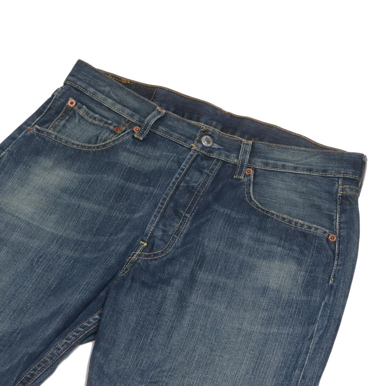 Levi's 501 Blue Denim Jeans Classic 501 straight... - Depop