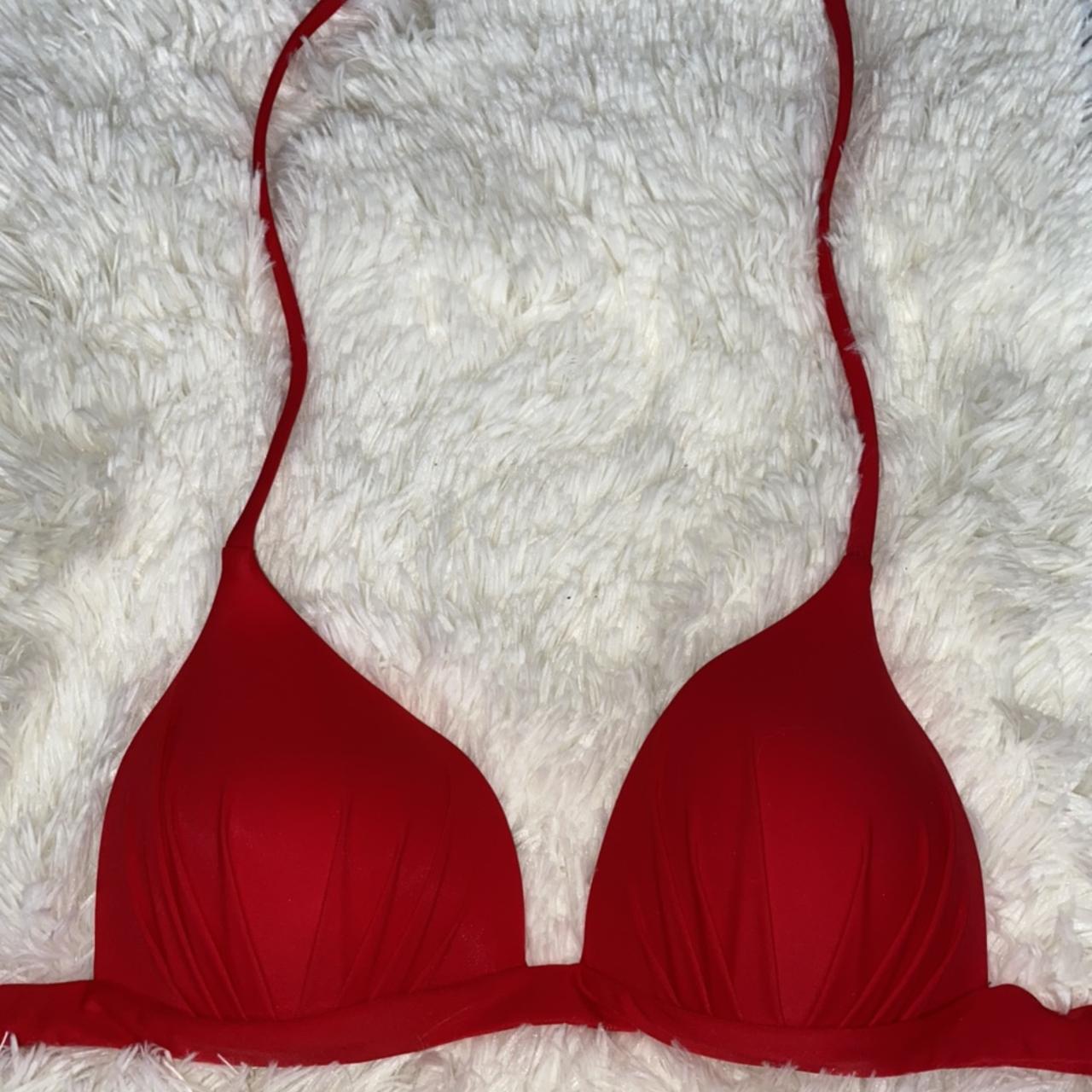 NWOT red bikini top I HAVE THIS IN MEDIUM & LARGE - Depop