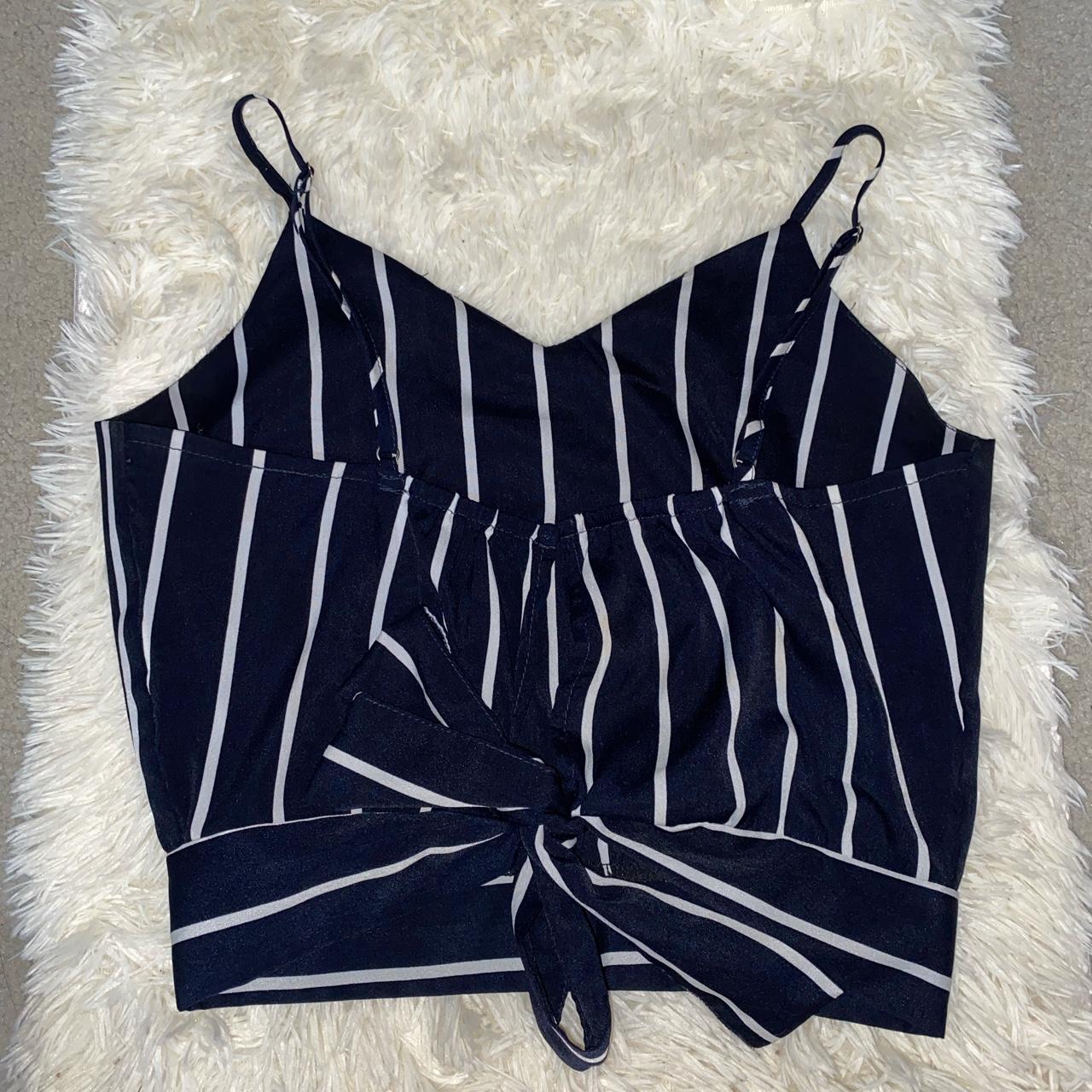 adjustable open back crop top - Depop