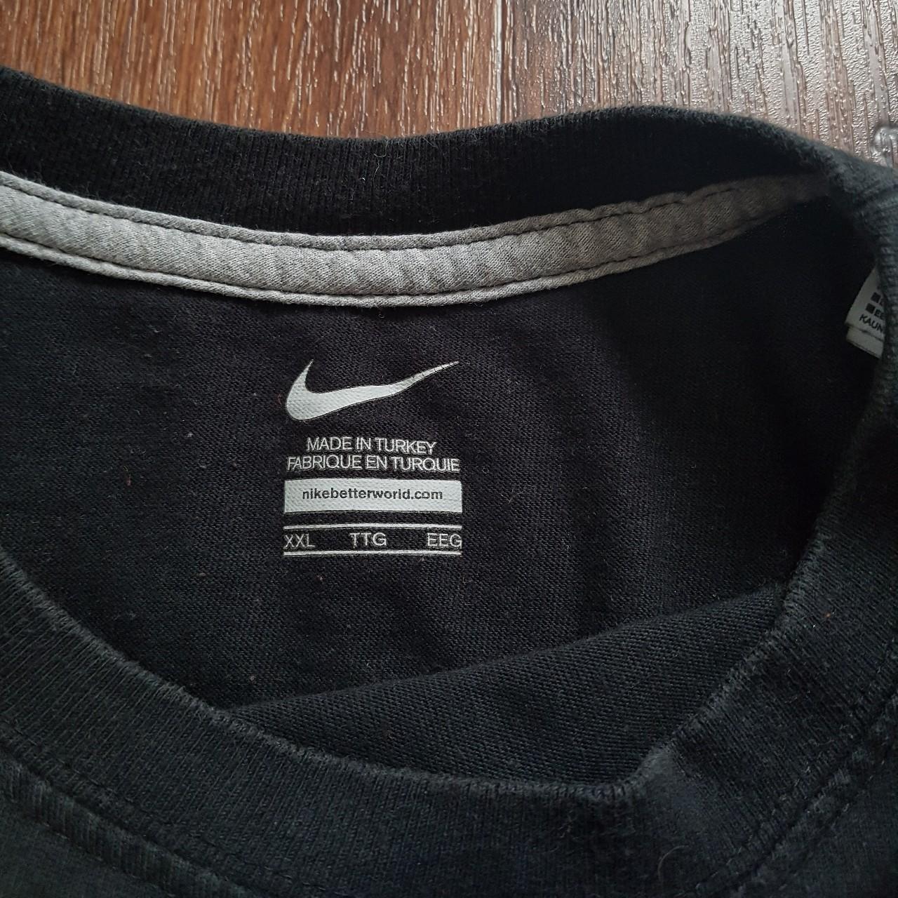 Rainbow Nike Logo on Black Shirt , in great... - Depop