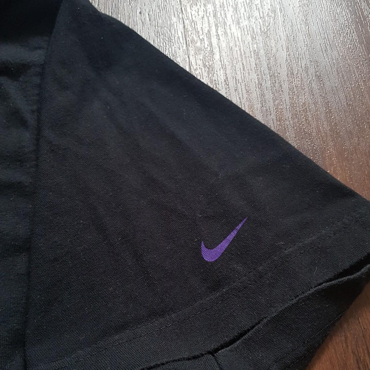 Rainbow Nike Logo on Black Shirt , in great... - Depop