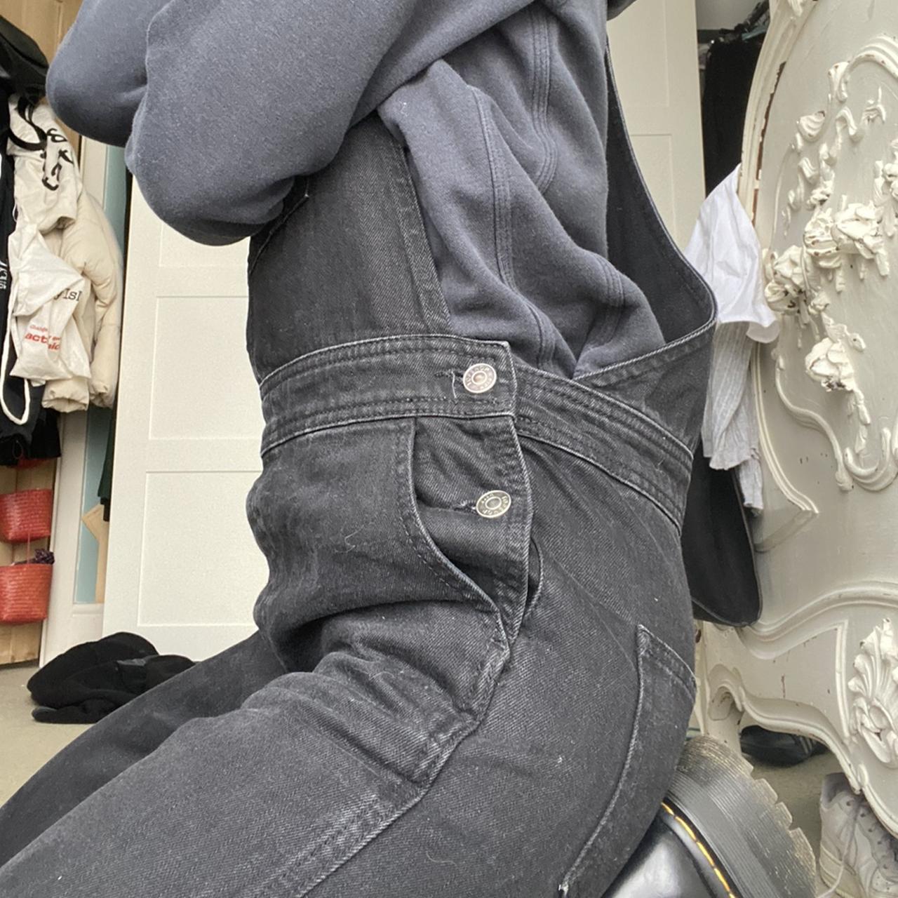 Topshop- black denim dungarees. W26. great condition... - Depop Topshop- black denim dungarees. W26. great condition... - Depop