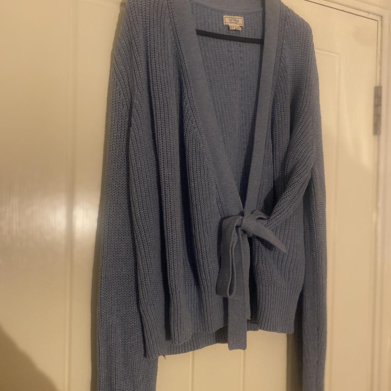 BABY BLUE FAT FACE KNIT CARDIGAN PERFECT FOR THE... - Depop