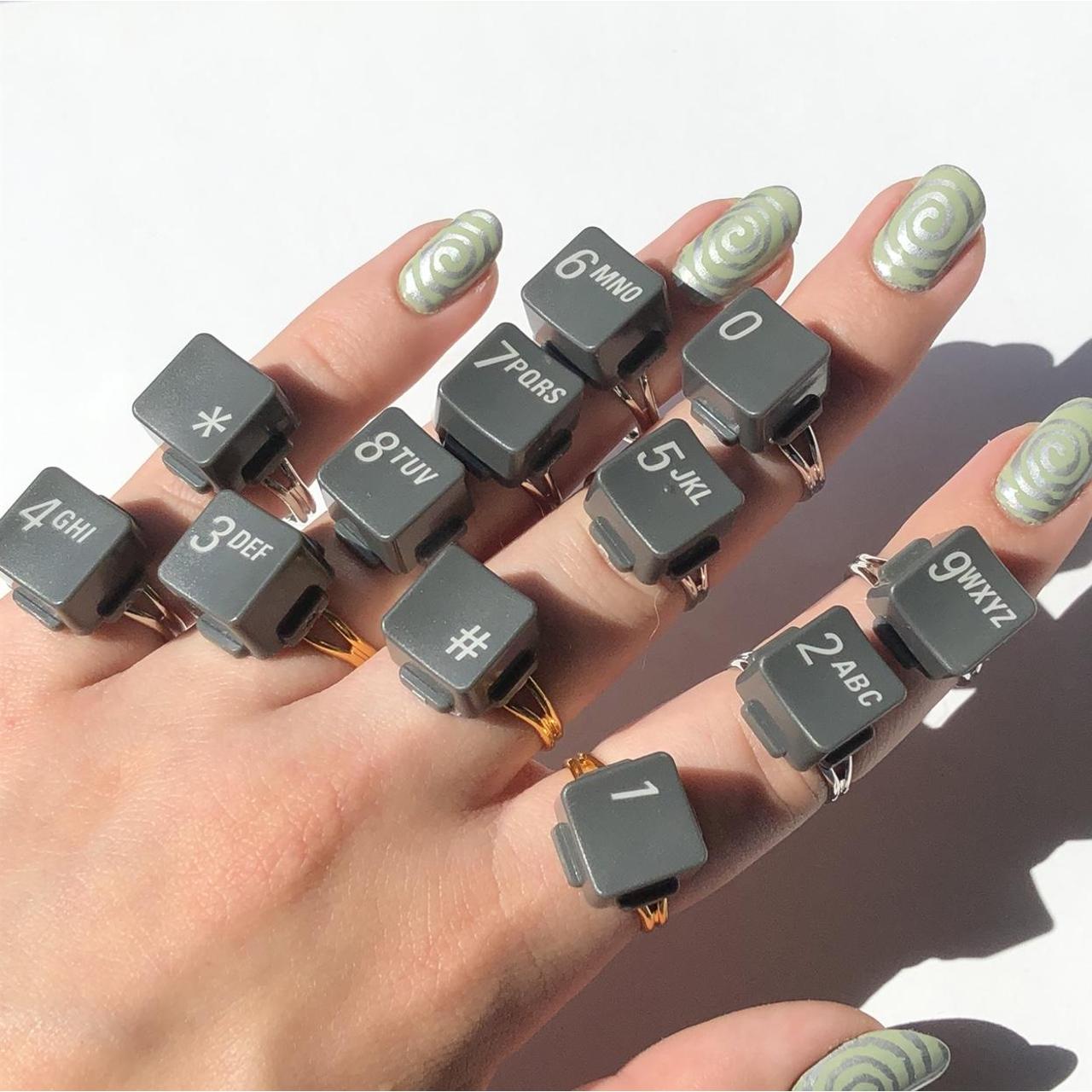 the caller rings 📞 • handmade rings with repurposed... - Depop