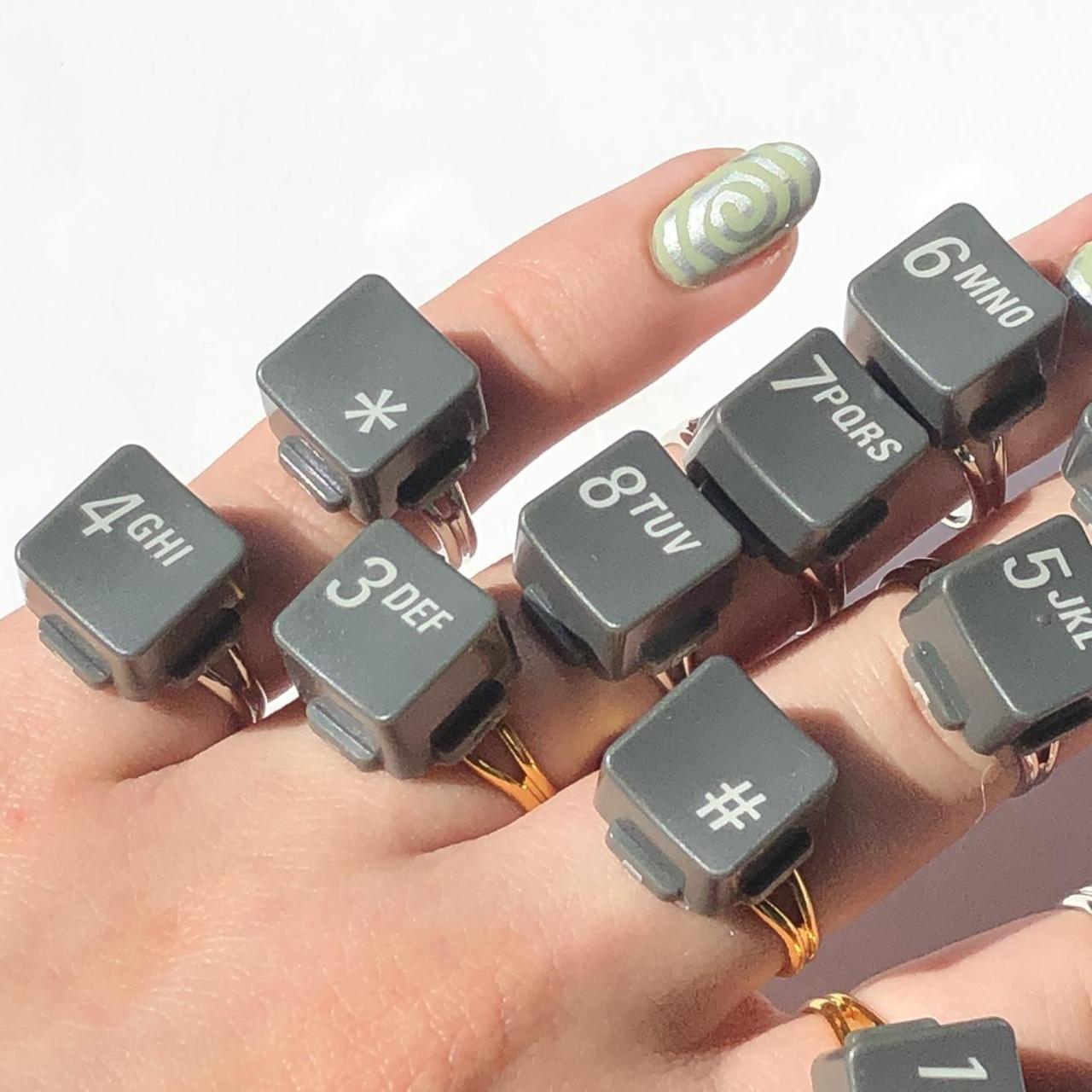 the caller rings 📞 • handmade rings with repurposed... - Depop