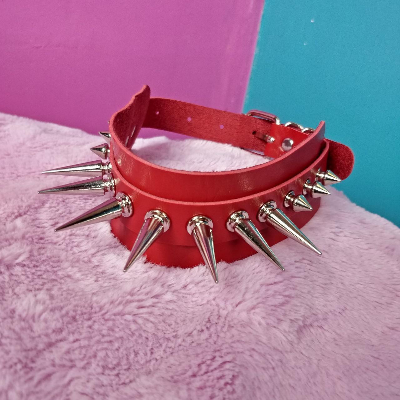 Punk choker 🕸️Amazing spiked choker with super long... - Depop