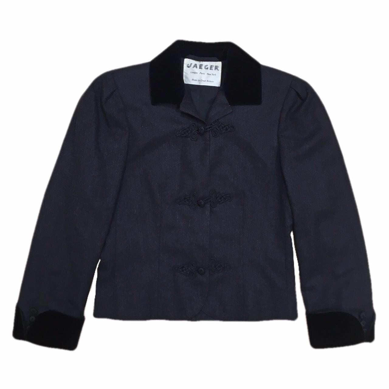 Jaeger vintage 1980s wool blazer Tag uk 8 Mandarin... - Depop