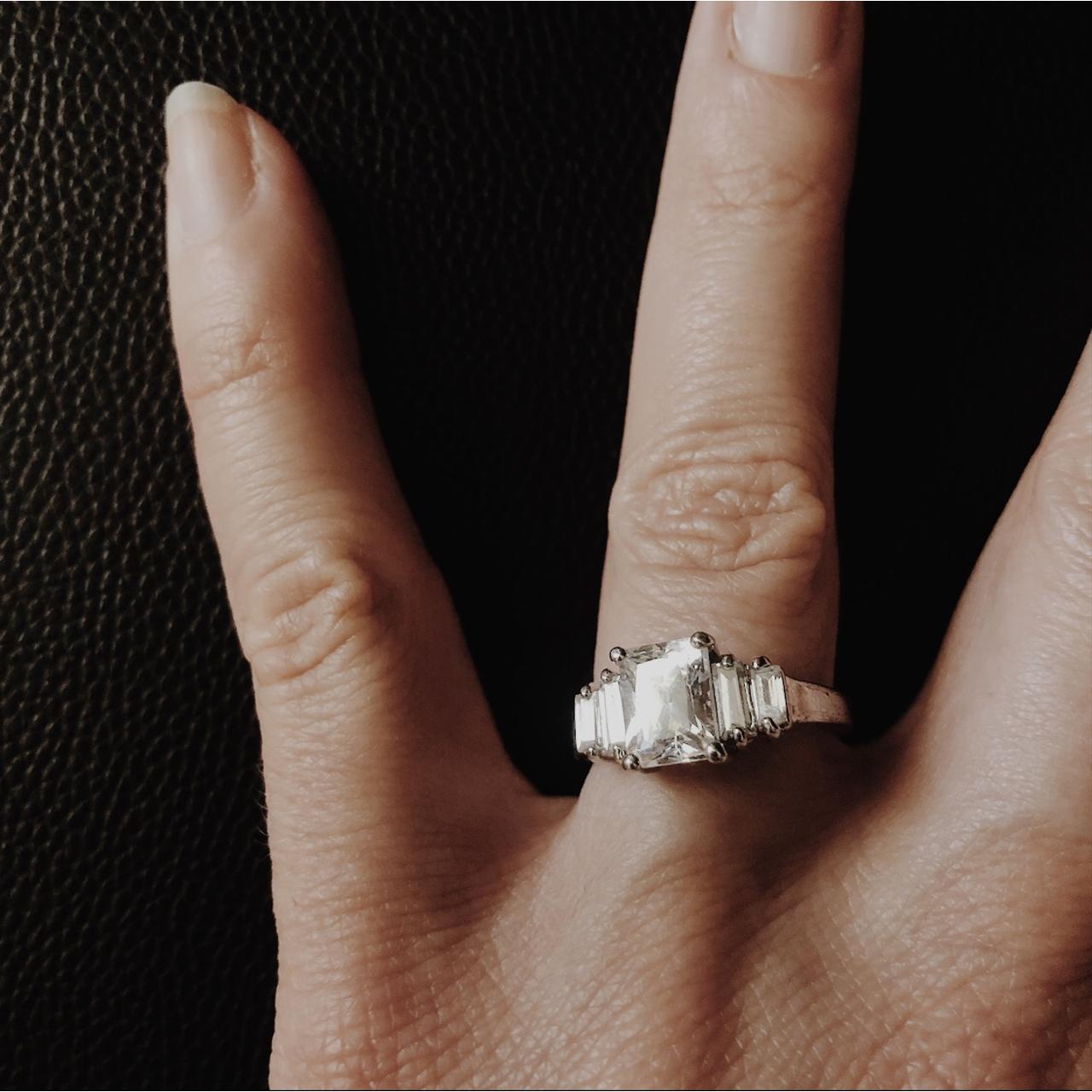 Cubic Zirconia Costume Engagement Ring ️size... - Depop