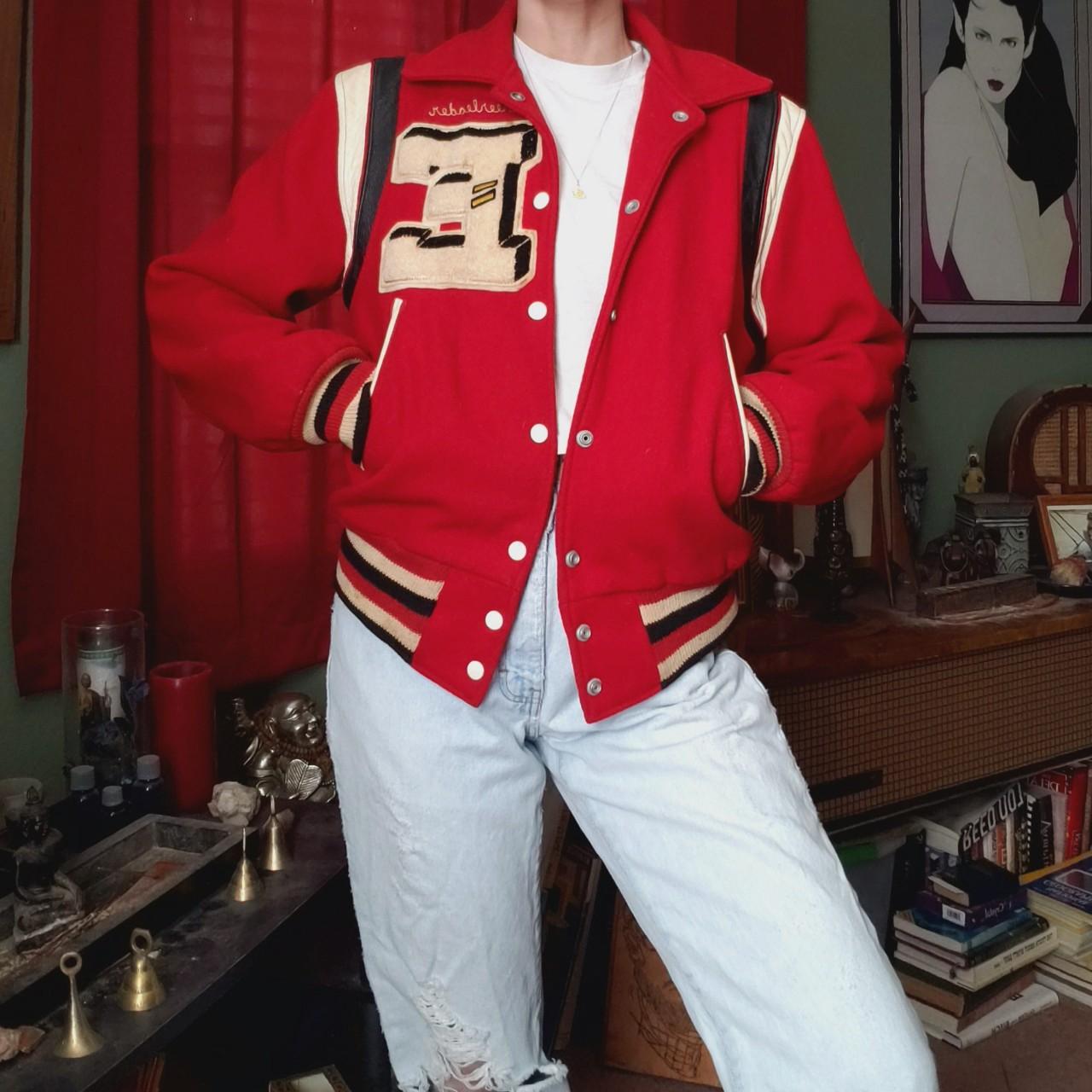 Incredible vintage Cheerleader jacket! Hatchers... - Depop