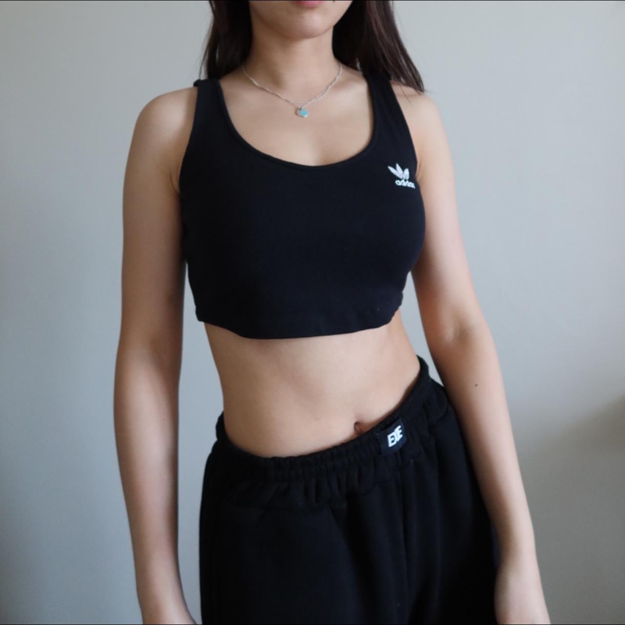 Adidas Original cropped tank in size 6 Quite a... - Depop