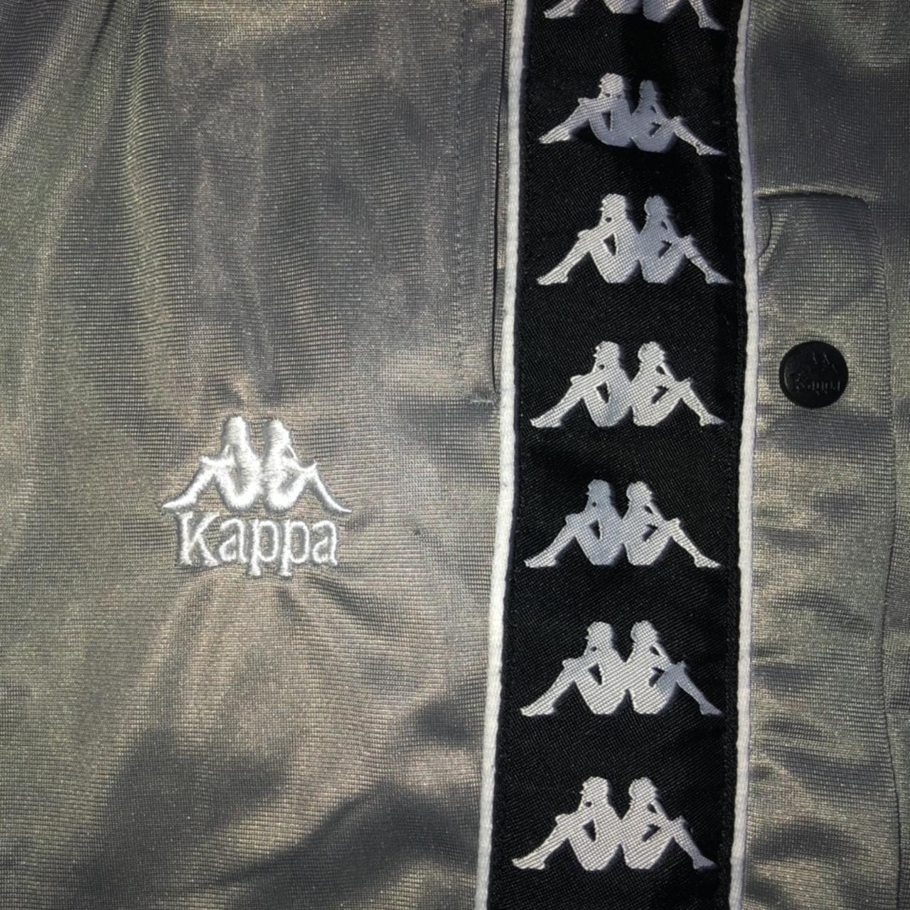 Rare grey kappa trousers Fits L - Depop