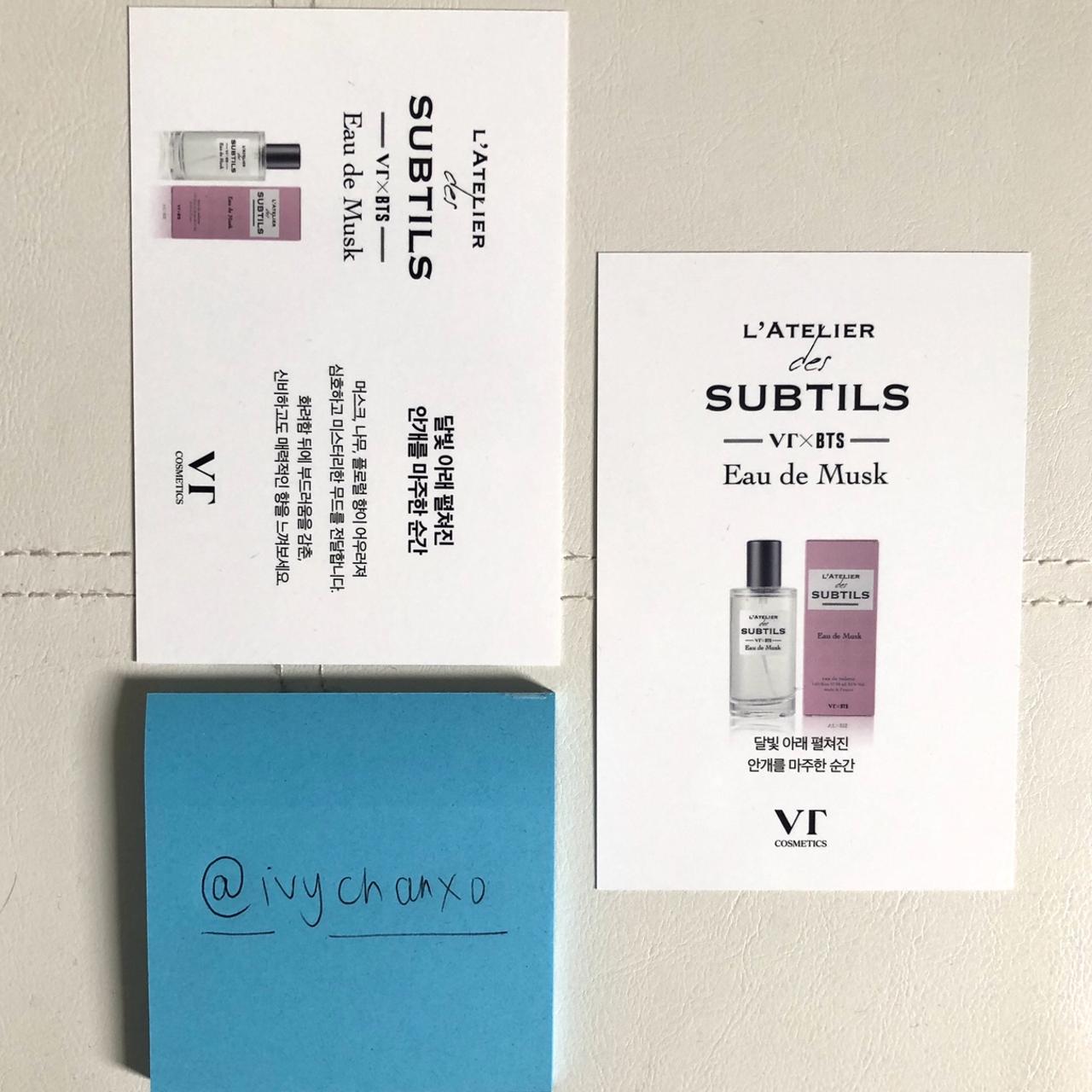 BTS X VT PERFUME OFFICIAL TAEHYUNG / V PHOTOCARDS... - Depop