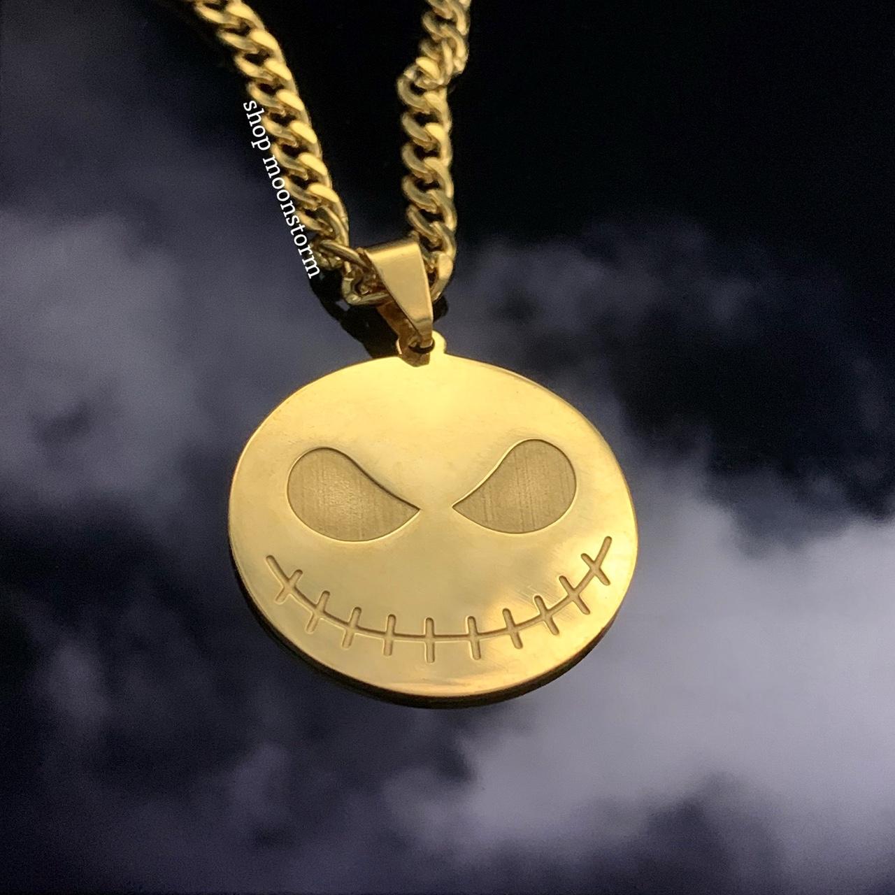 NEW spooky stitched smiley face unisex chain... - Depop