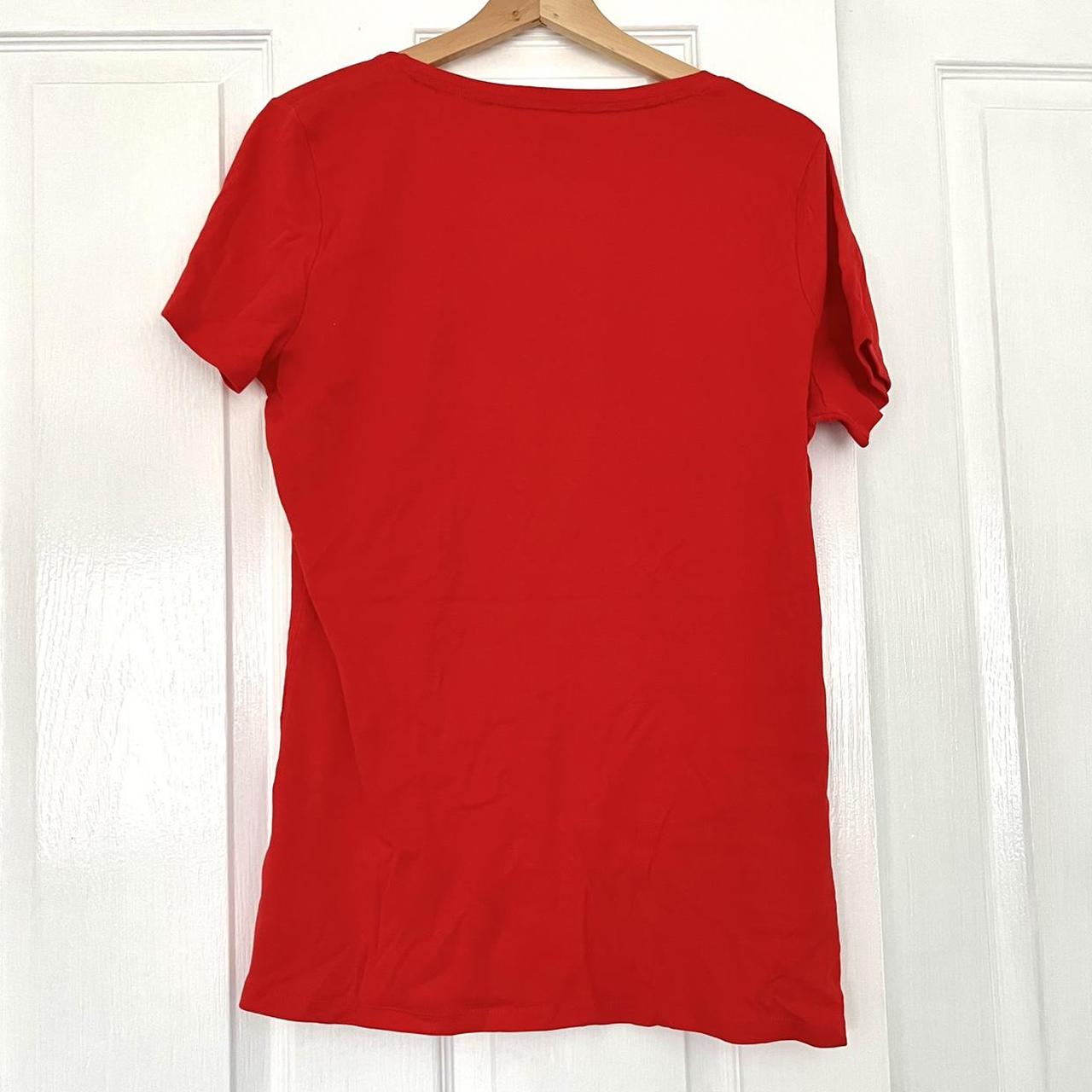 vibrant red tone t shirt / size 20 / super casual... - Depop