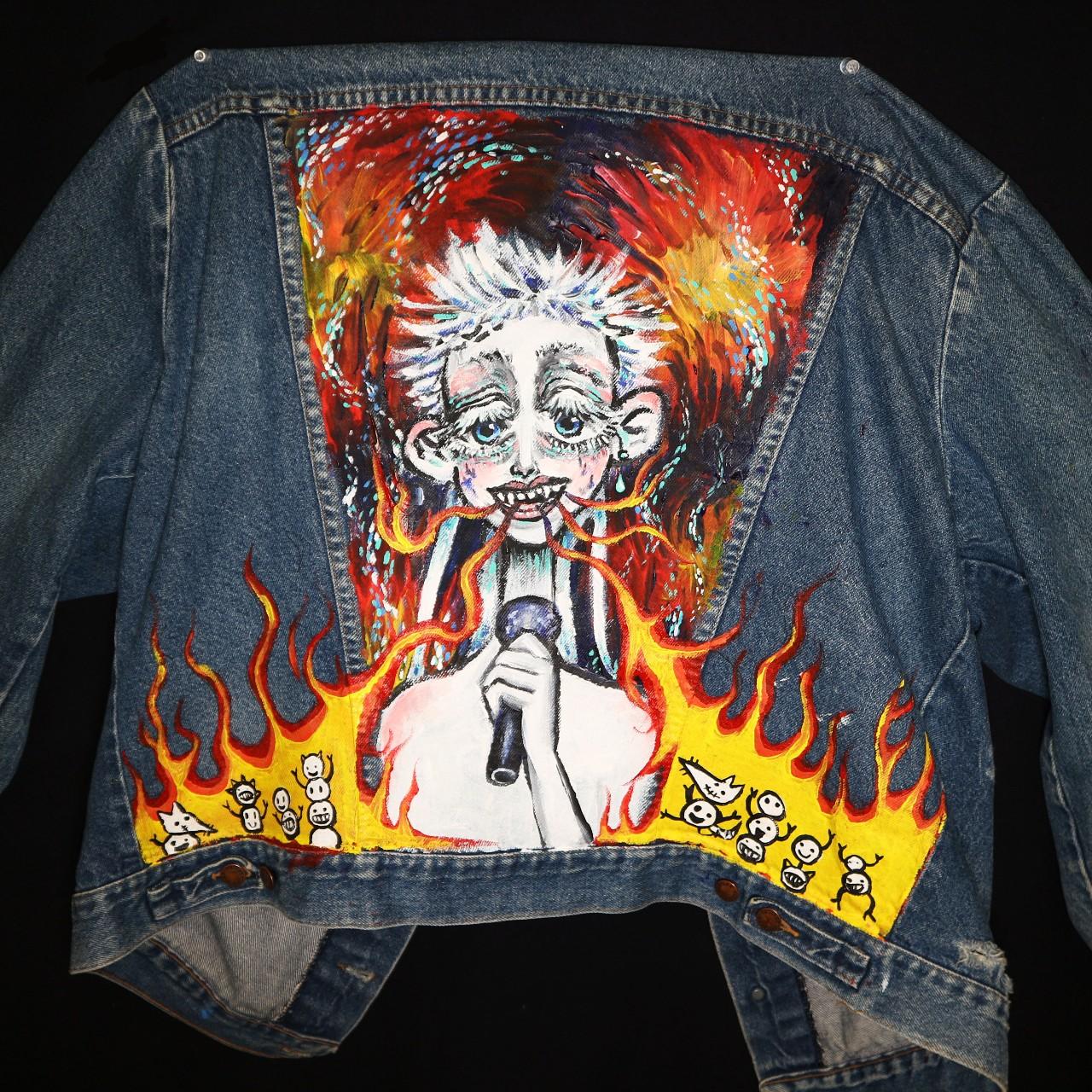 Example of a painted jacket commission! All jackets... - Depop