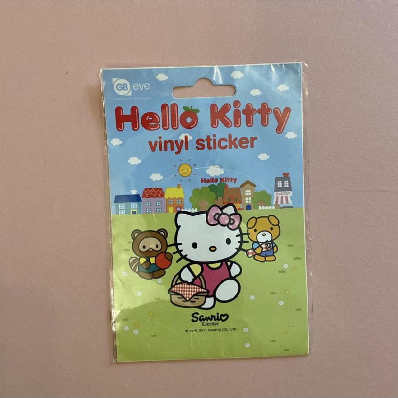 HELLO KITTY VINYL STICKER (NEVER OPENED!)... - Depop