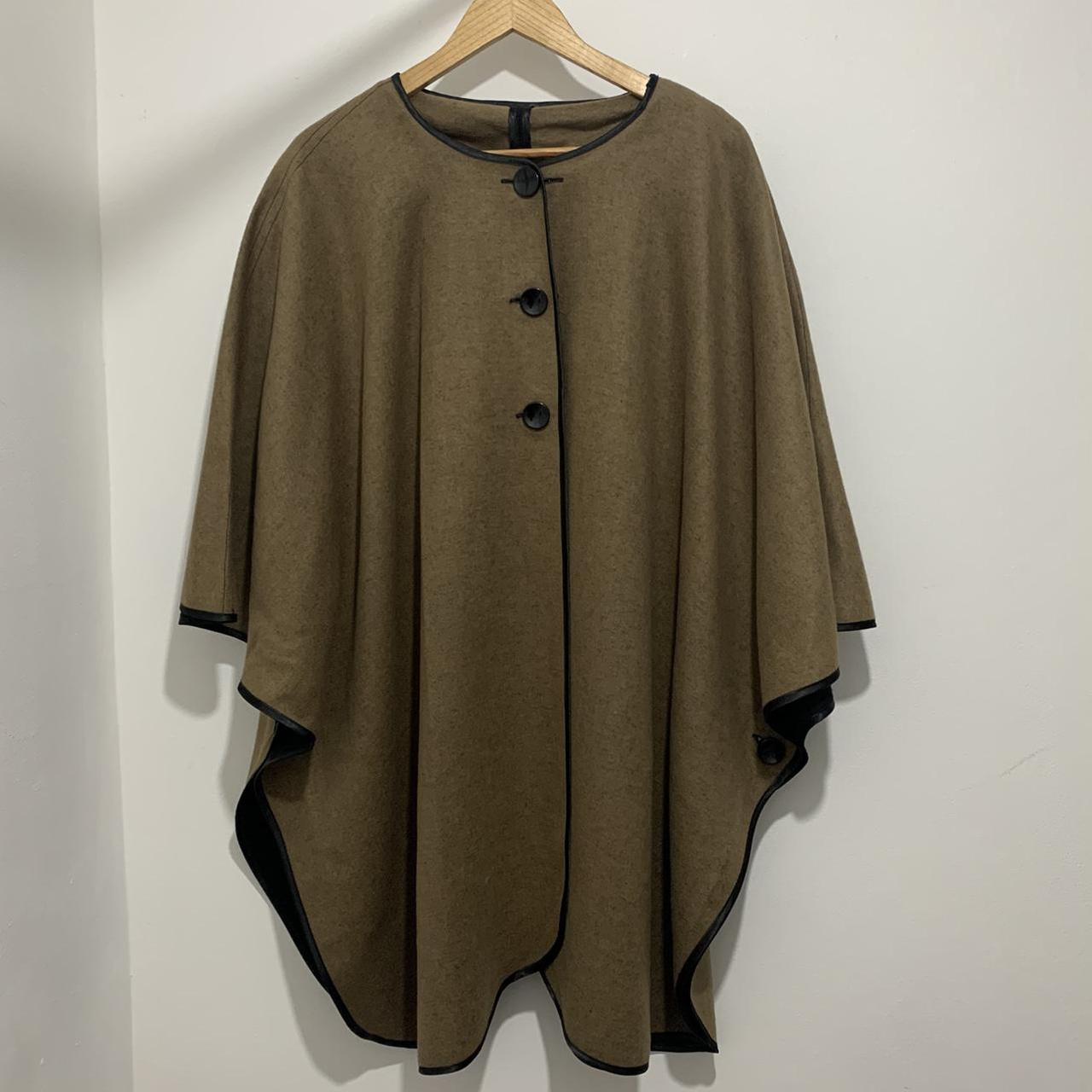 Stunning double Sided Wool Blend Poncho Brand... - Depop