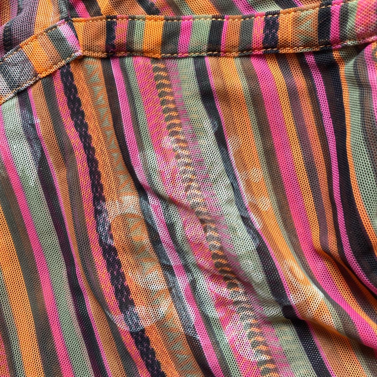 Sheer mesh cami top! Cross back straps and amazing... - Depop