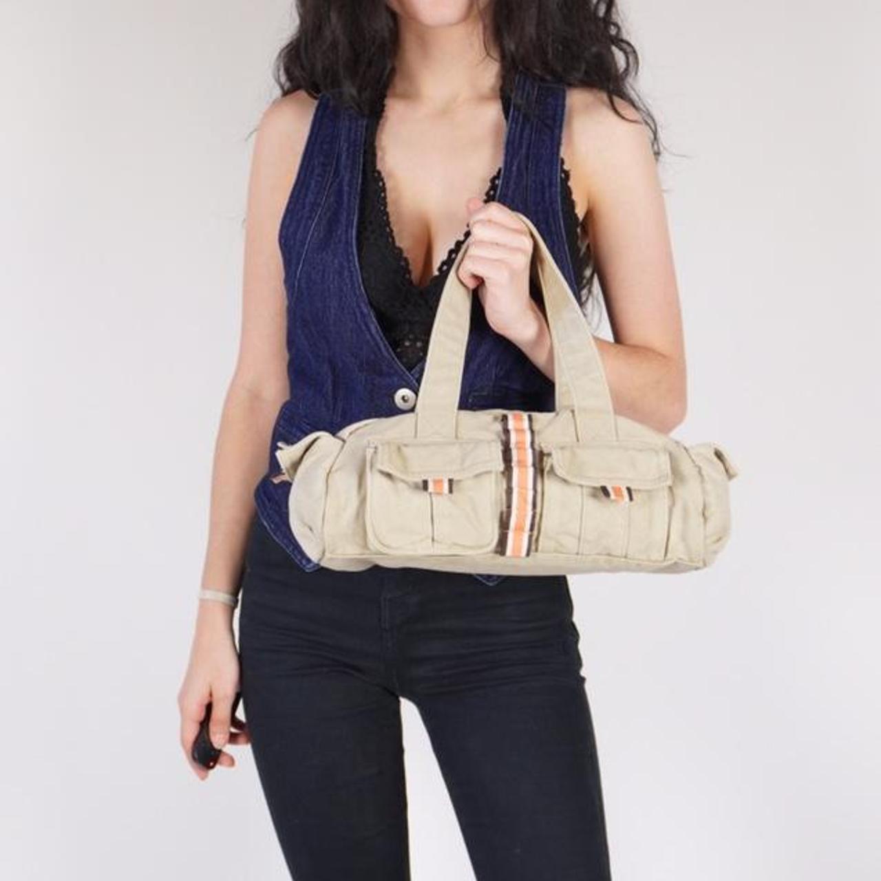 y2k brown cargo purse / mini bag Brand: arizona jean... - Depop