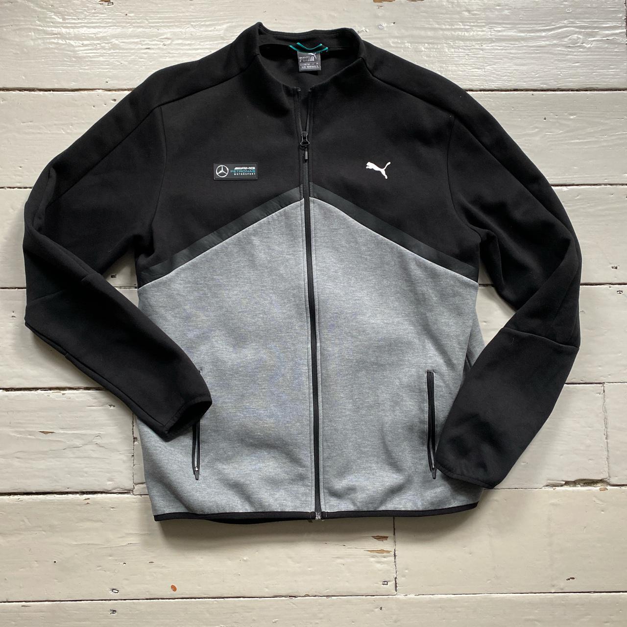 Puma AMG petronas Mercedes team track top 🏎 Grey and... - Depop