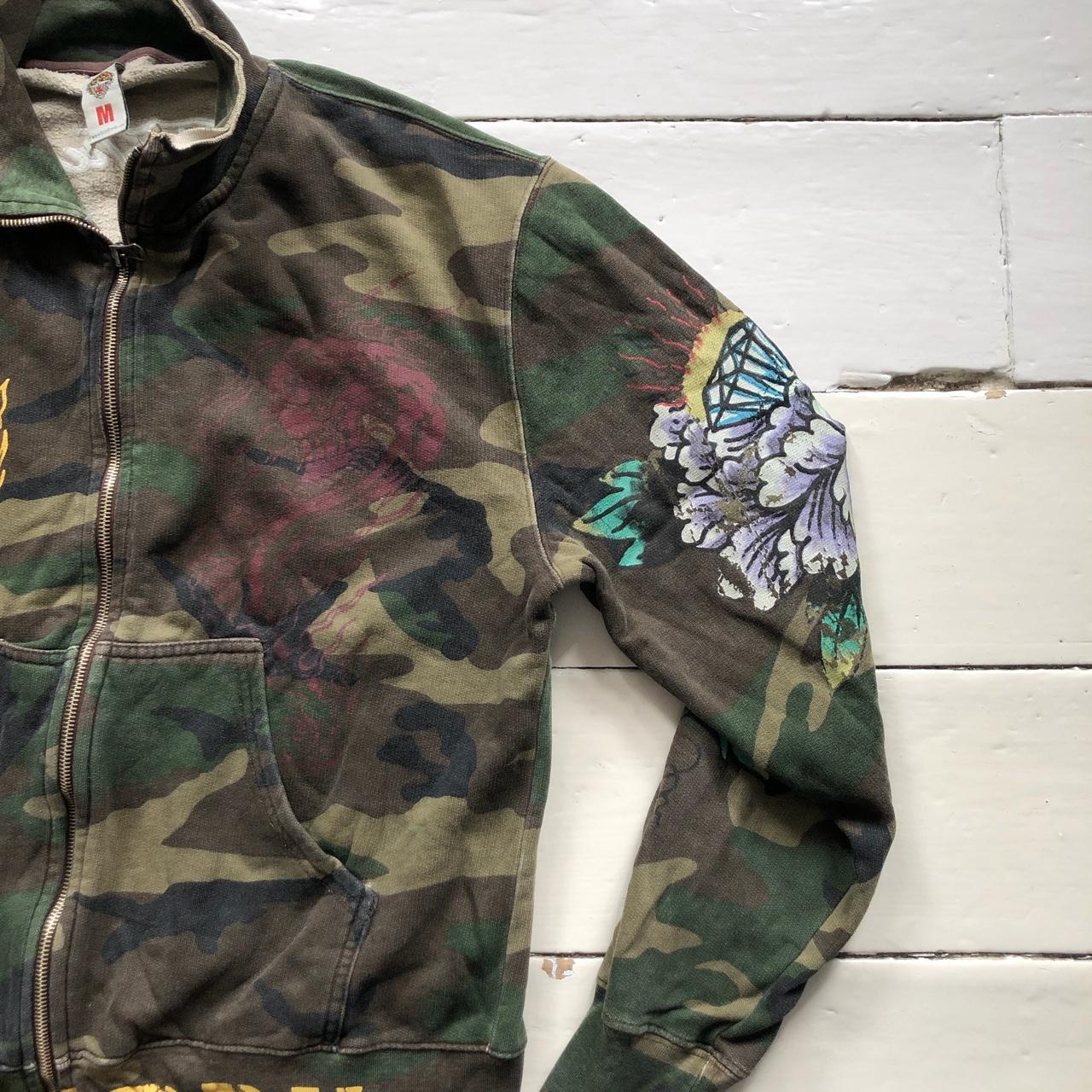 Ed hardy Don tiger 🐯 Camouflage sweatshirt 🔥 In very... - Depop