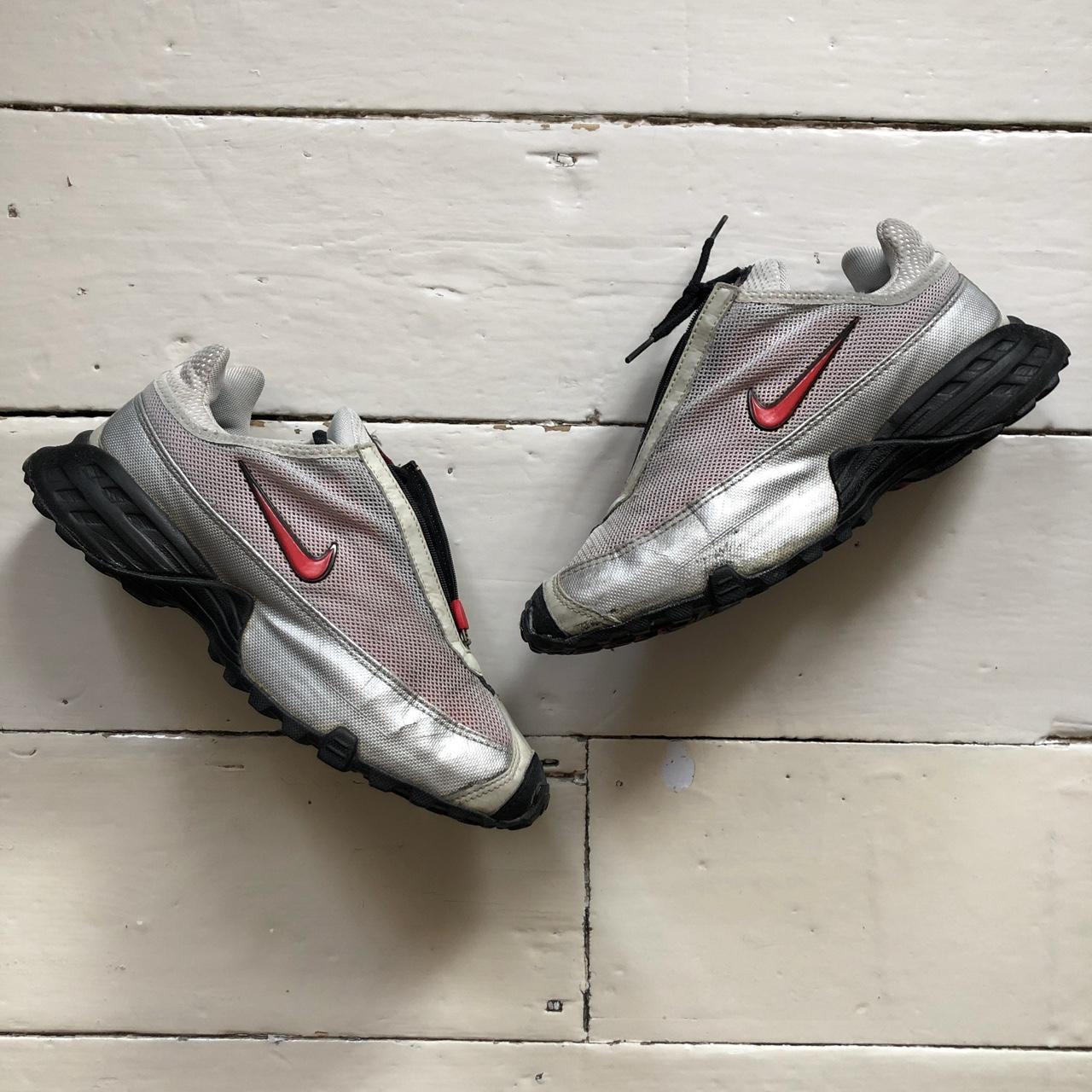 Nike Vintage ACG Storm Shield 2002 Silver Bullet Red... - Depop