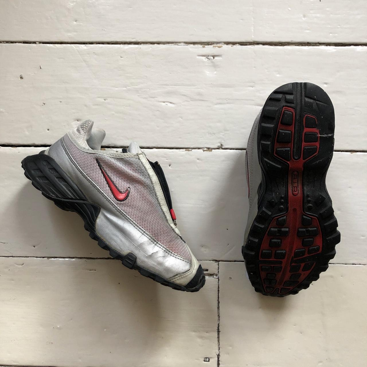 Nike Vintage ACG Storm Shield 2002 Silver Bullet Red... - Depop