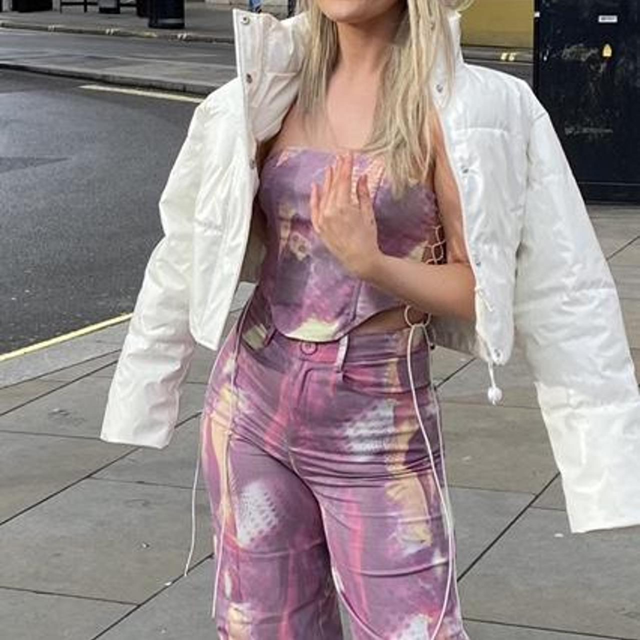 Beaut PLT white cropped jacket, size 6. Soooo nice... - Depop