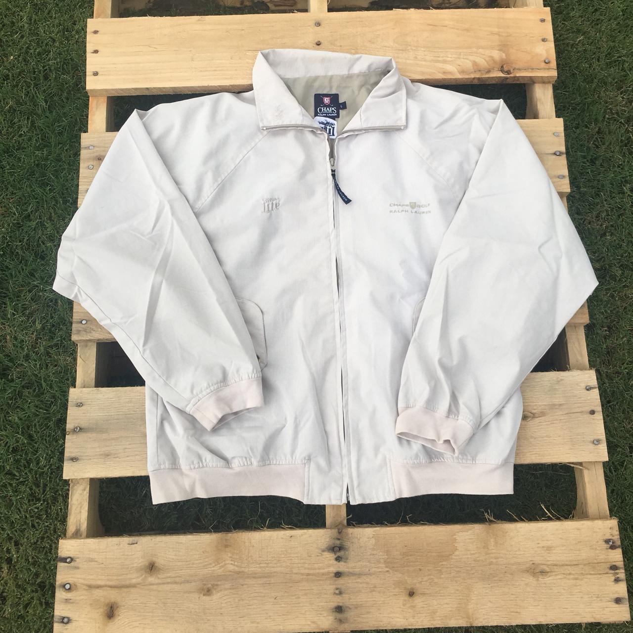 Customized Tan Chaps Ralph Lauren Golf Jacket •... - Depop