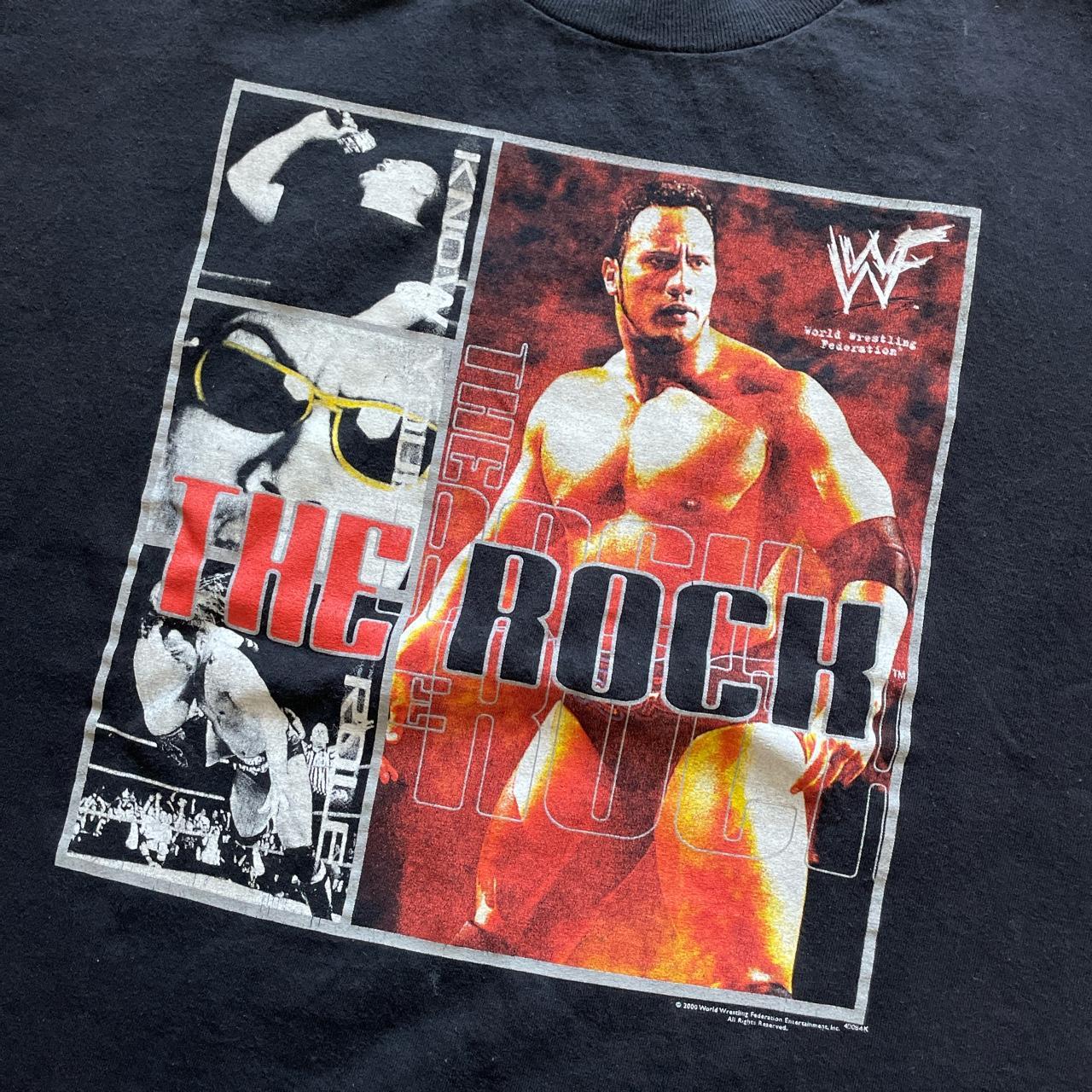 2000 THE ROCK World Wrestling Federation TEE BACK... - Depop