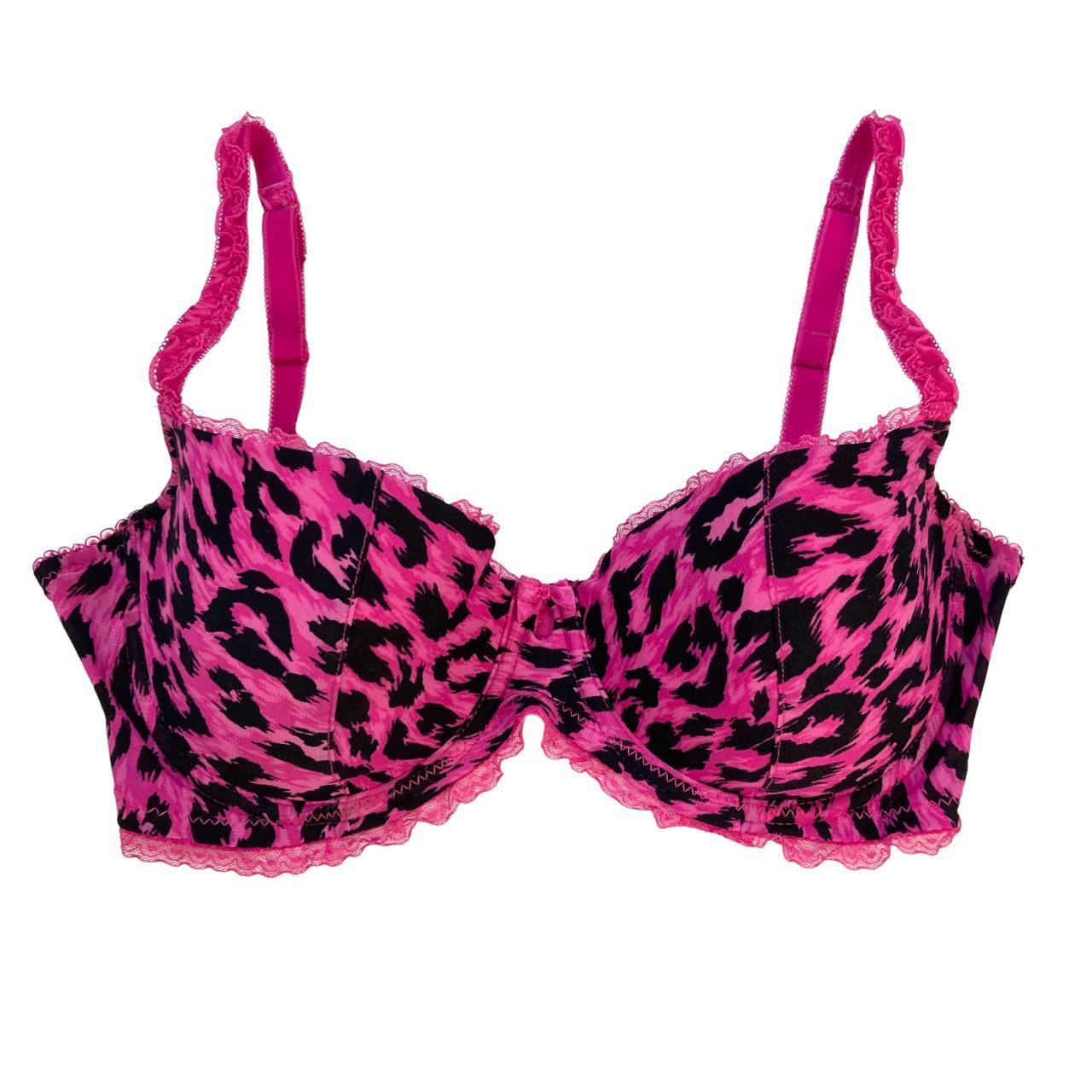 Y2K Pink Leopard Print Bra 💕 In perfect condition.... - Depop