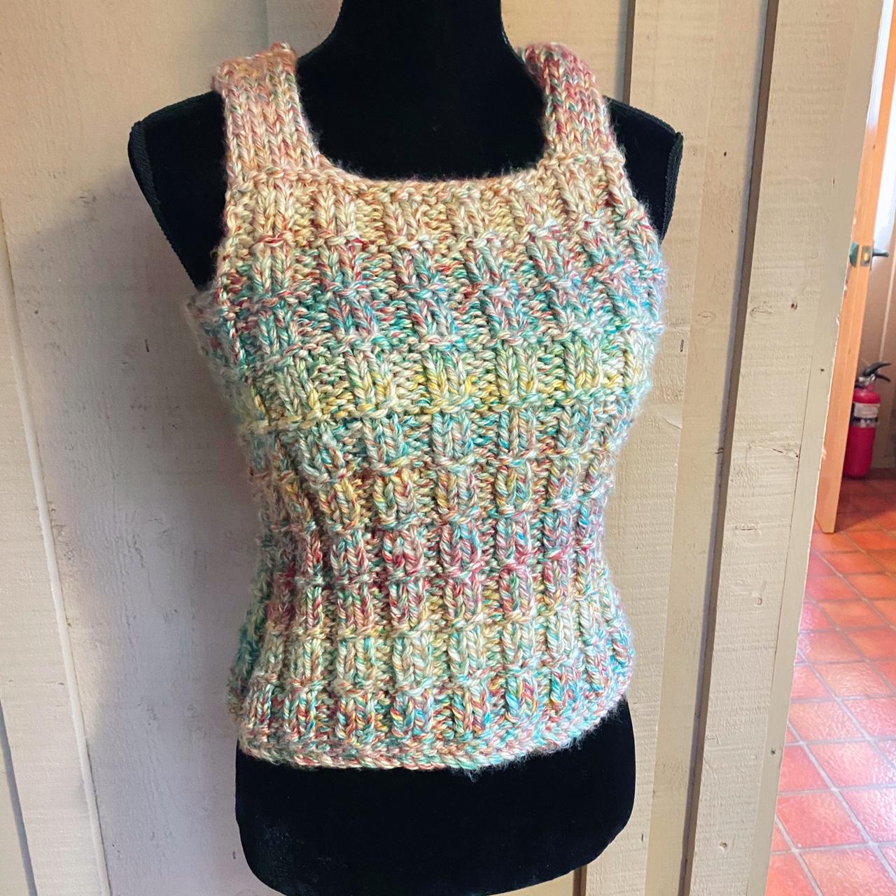 Square neck! Ridiculously soft hand knit top.... - Depop