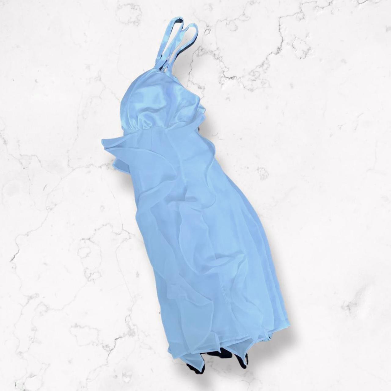 Elegant Angelic Ruffled White See Through Slip Depop