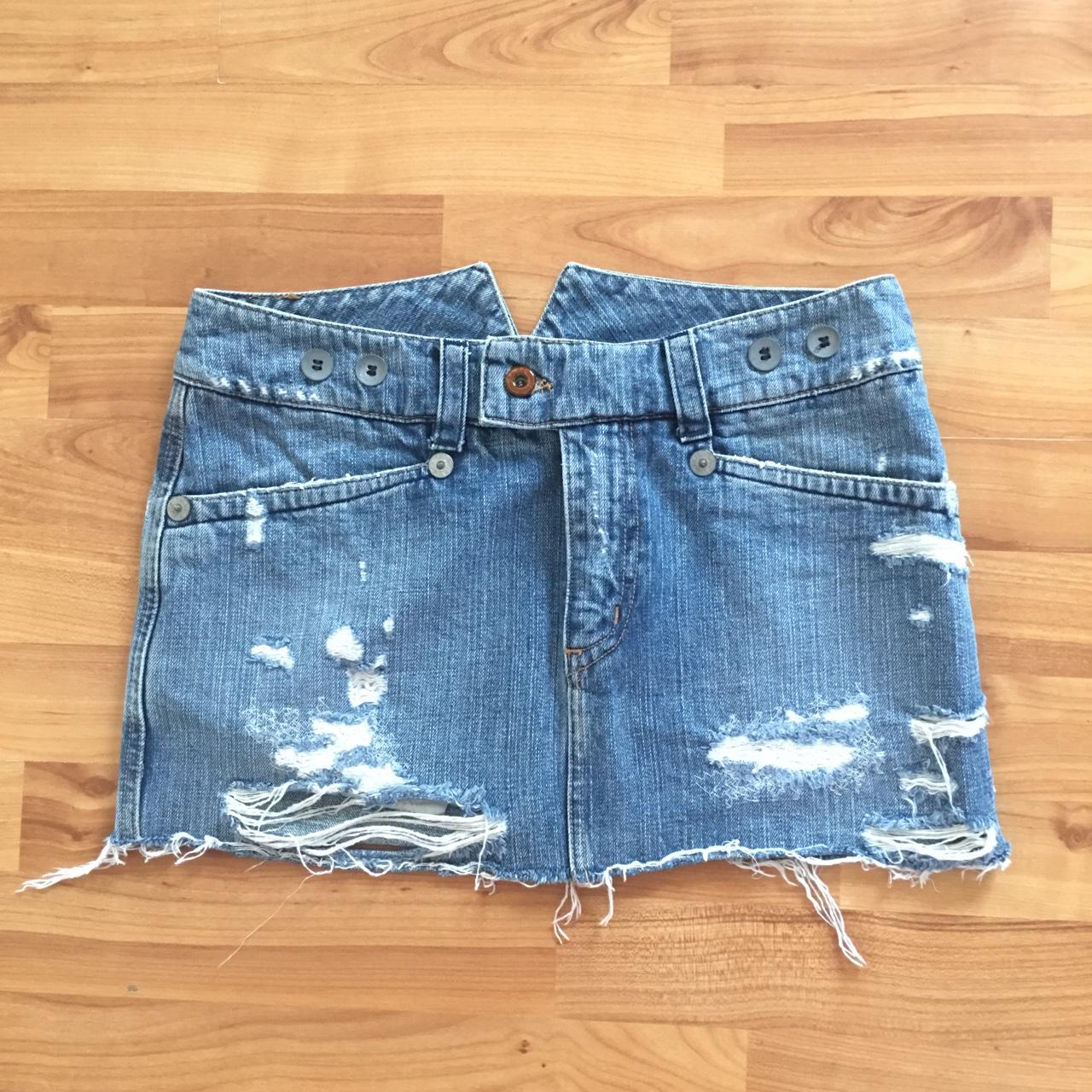 Gorgeous Rag recycle/ Rag restyle mini denim skirt... - Depop