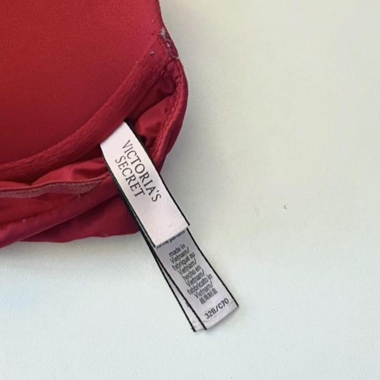 Victorias Secret Red Push Up Bra Mesh Racer Back Depop