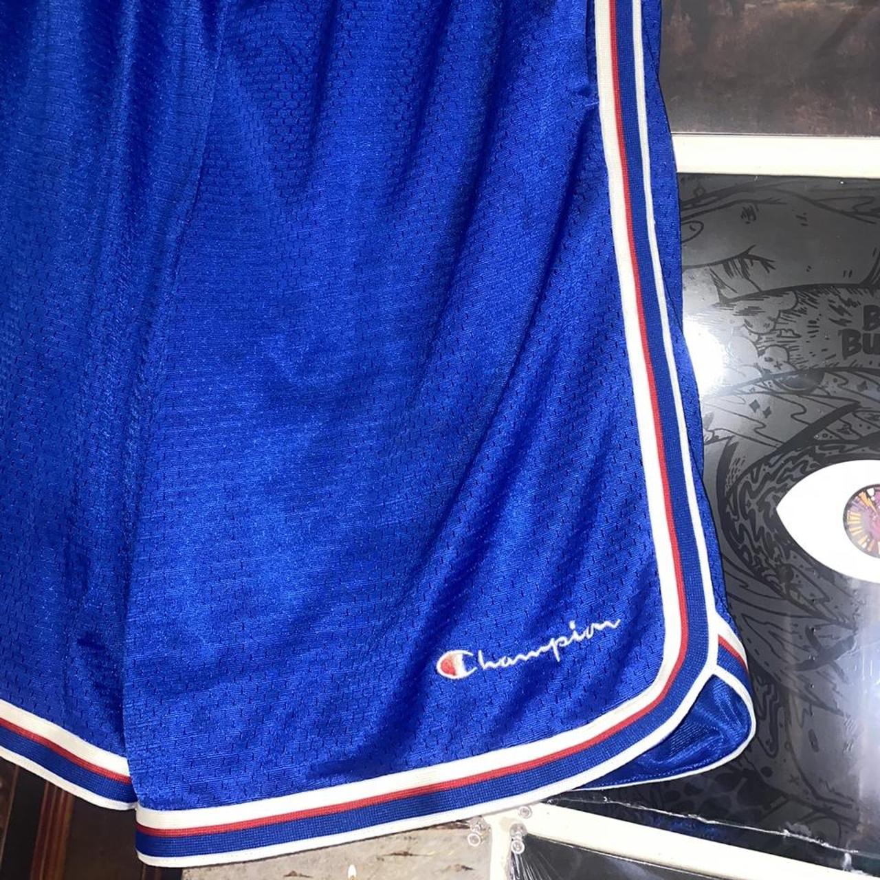 Champion vintage mesh shorts size M Red and blue... - Depop