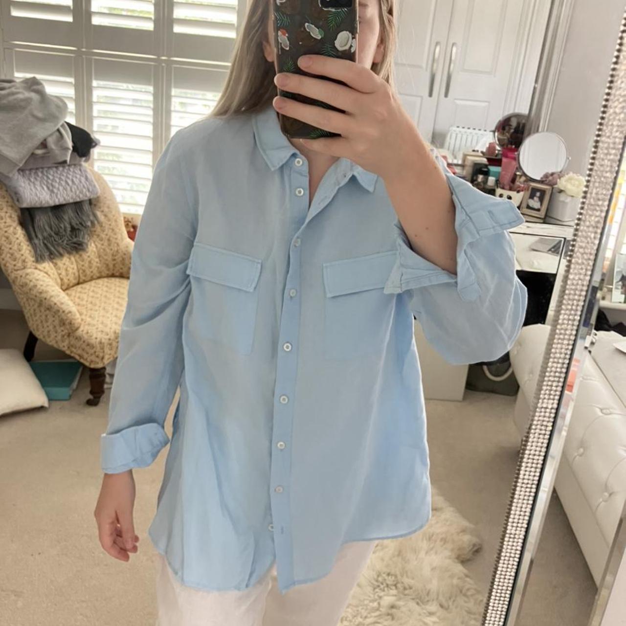 Blue New Look Shirt Size 14 - Depop