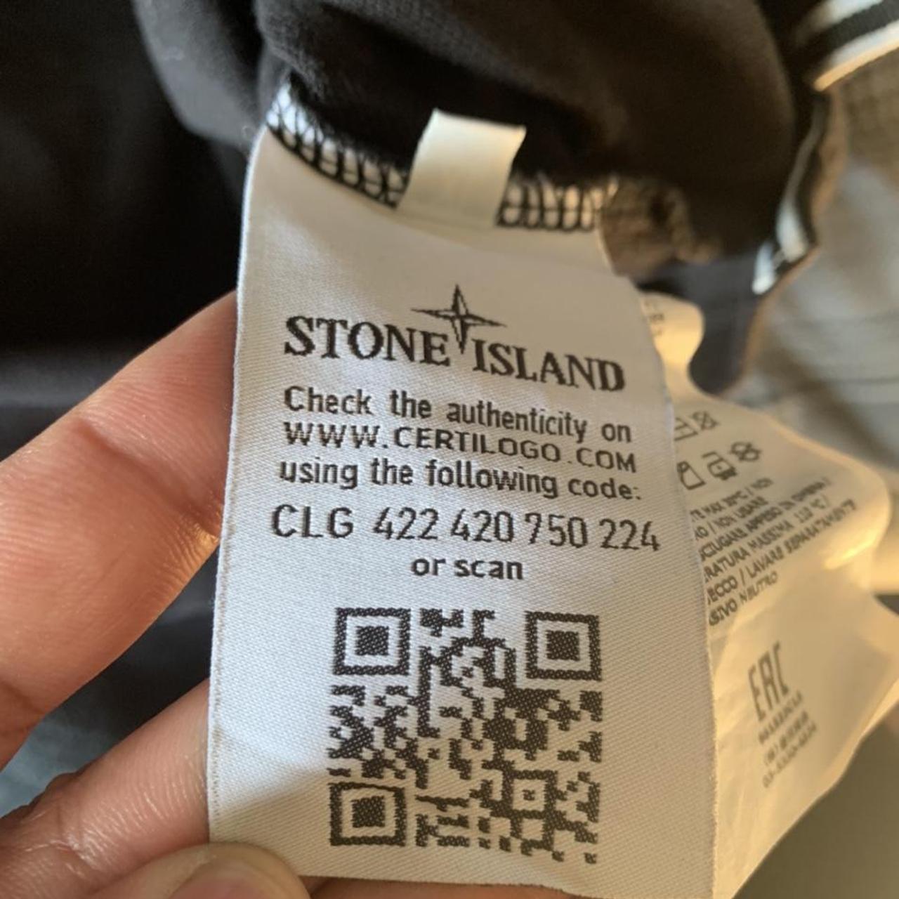 Stone Island Polo QR code certifies... - Depop
