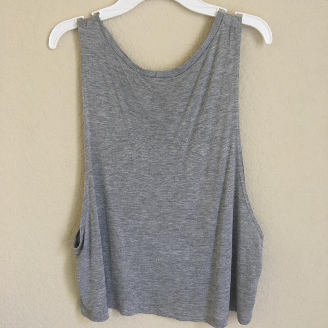 GRAY MUSCLE TEE | Cute heather gray muscle tank with... | Depop