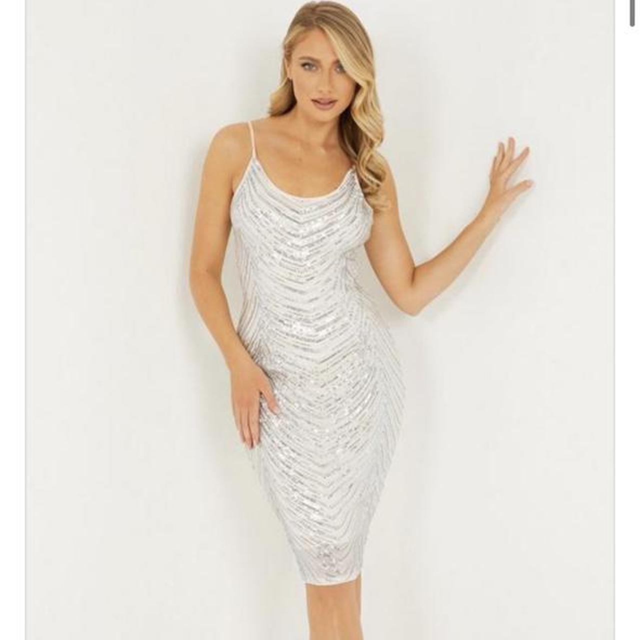 Sequin Quiz party dress Size 6 Perfect condition! - Depop